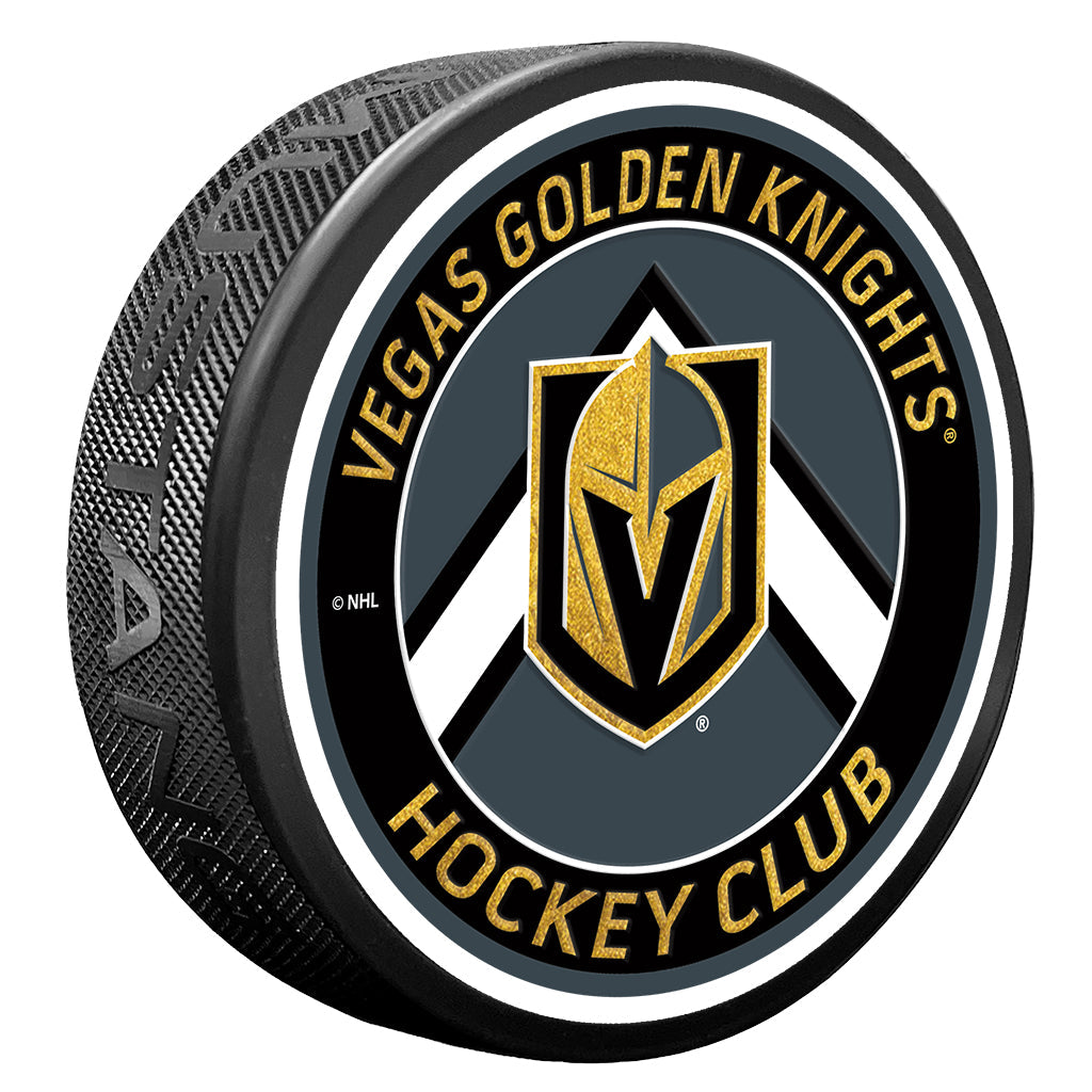 Vegas Golden Knights Puck - Chevron Banner | Sports Decor – Hockey Hall ...