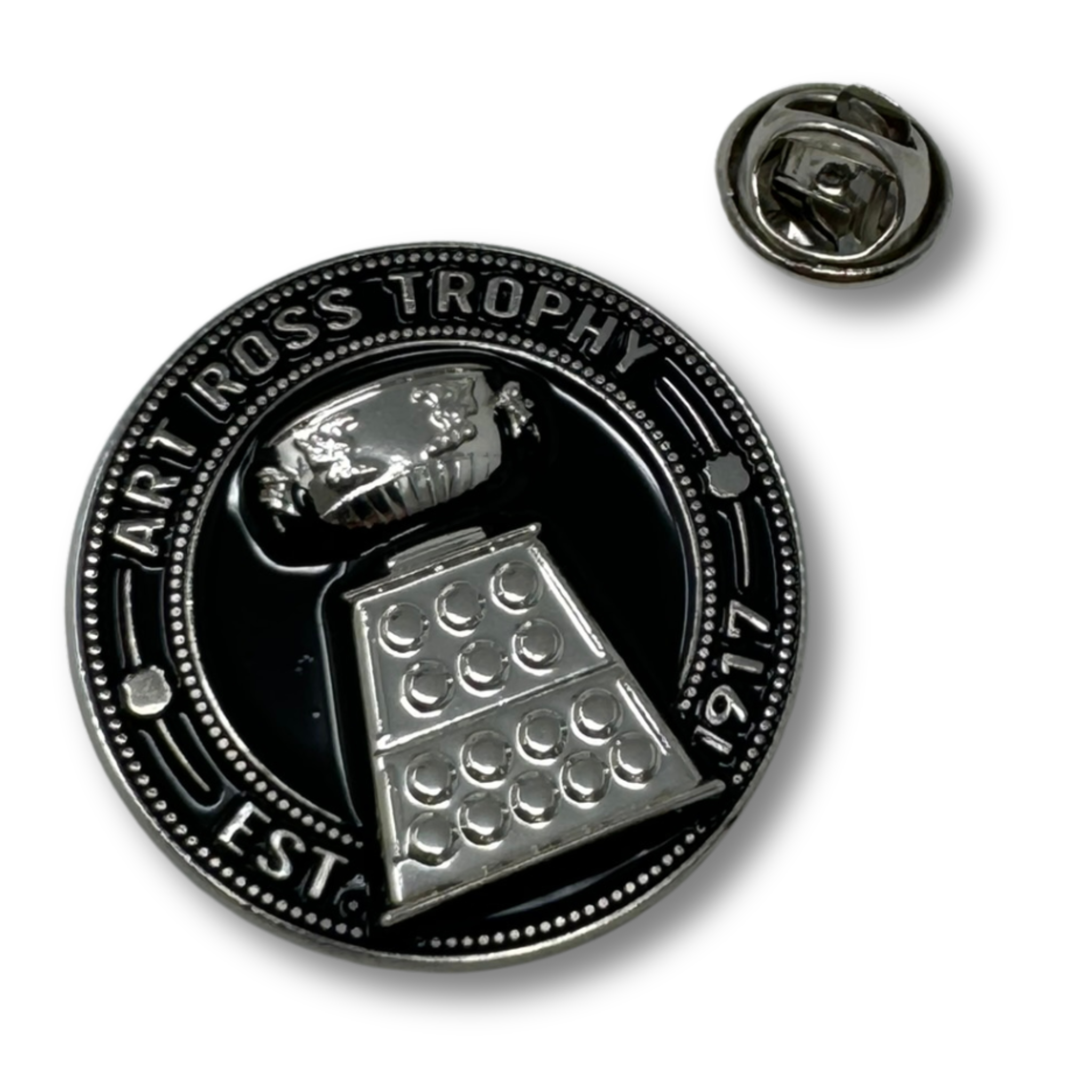 Art Ross Trophy Pin| 3D Silver Medallion | Hockey Hall of Fame – Hockey ...