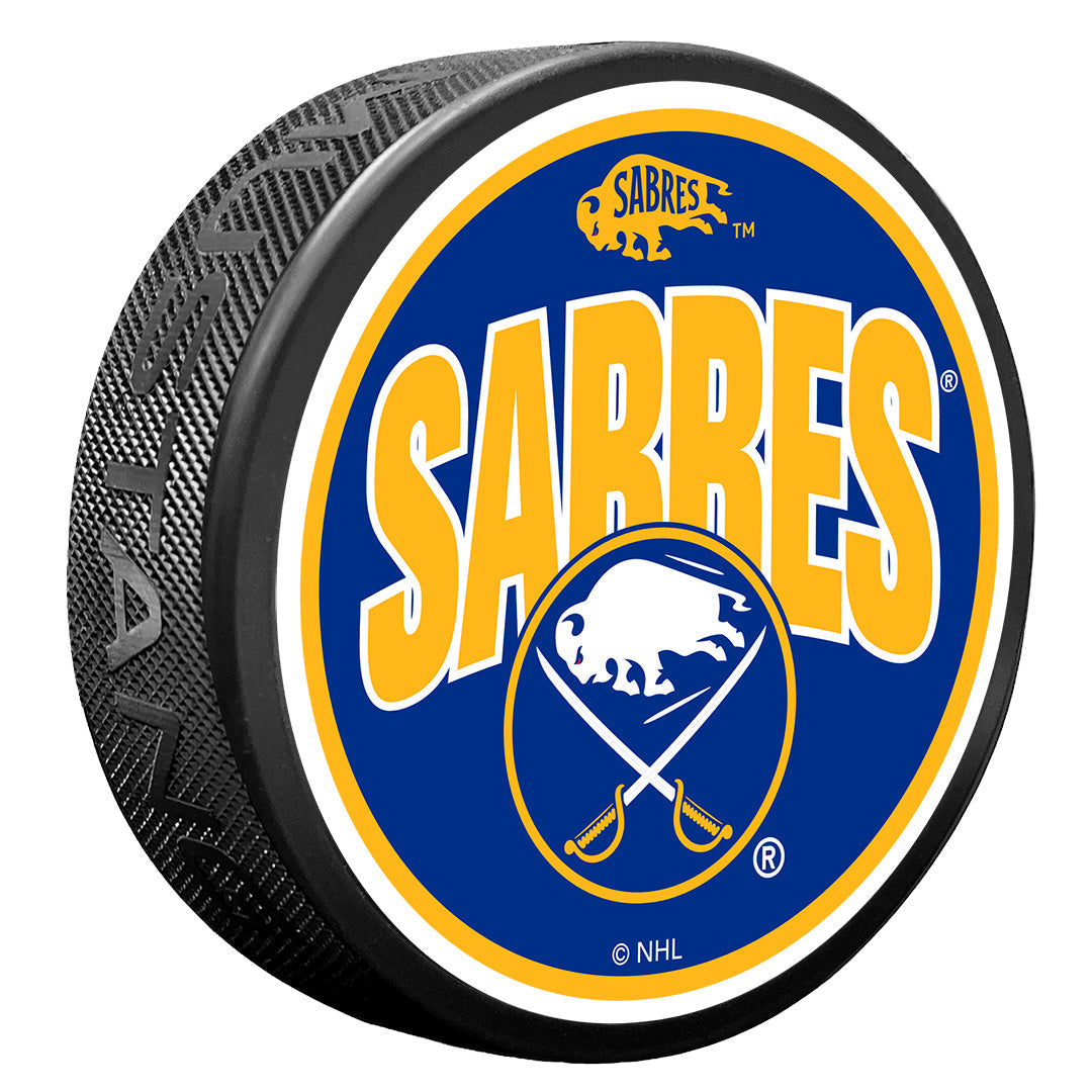 Buffalo Sabres Puck | Wordmark | Sports Decor – Hockey Hall of Fame