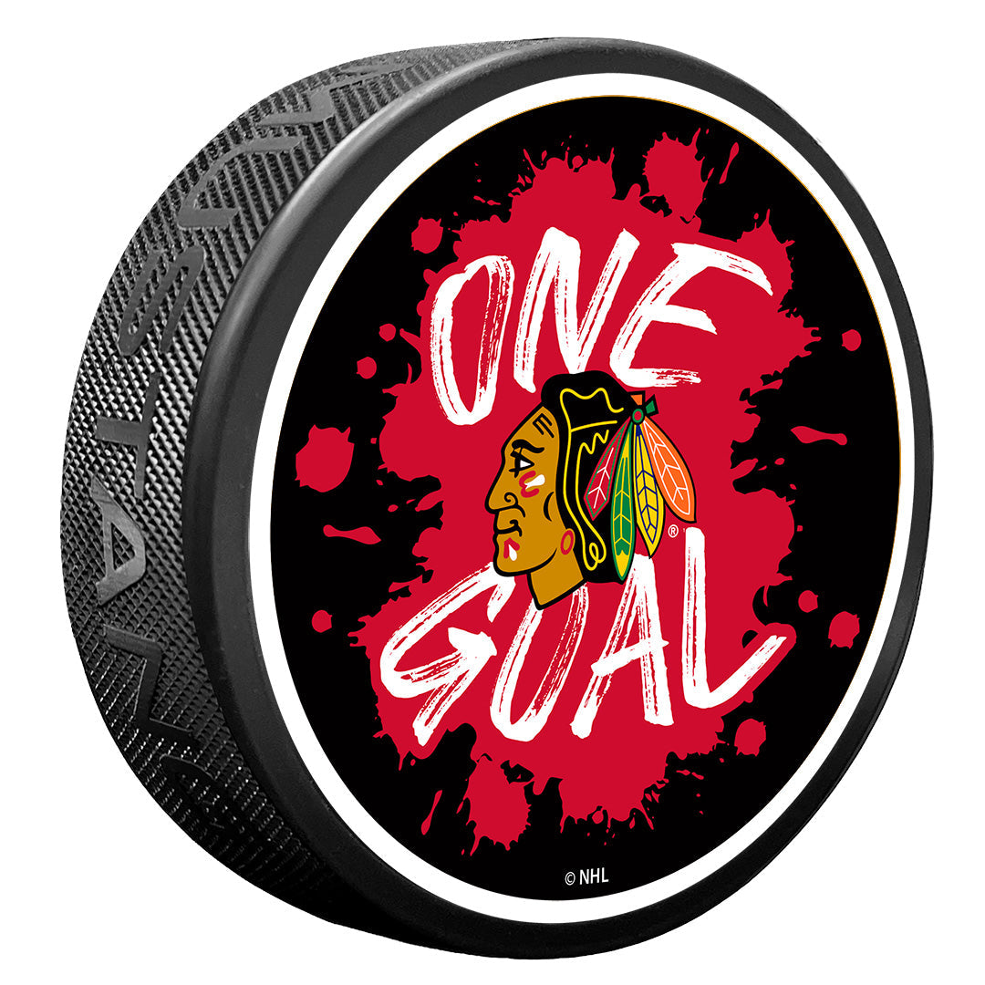 Chicago Blackhawks Puck | Slogan | Sports Decor – Hockey Hall of Fame