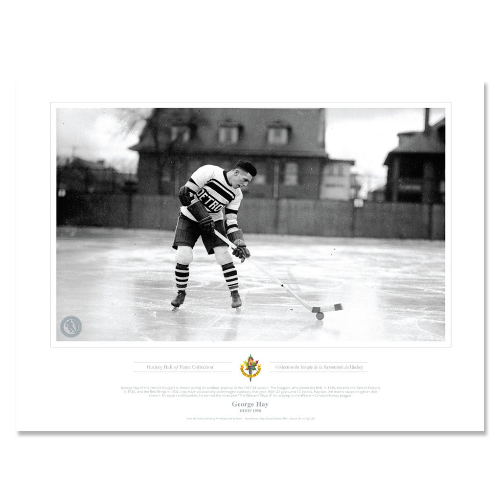 Detroit Red Cougars Memorabilia - 1958 George Hay x Black & White Clas ...
