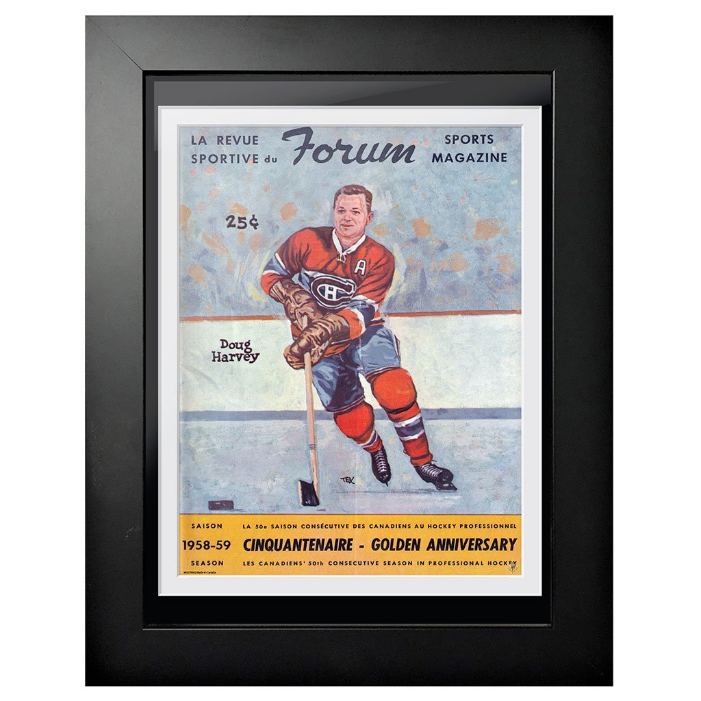 Montreal Canadiens Program Cover - Forum Sports Magazine Doug Harvey 1 ...