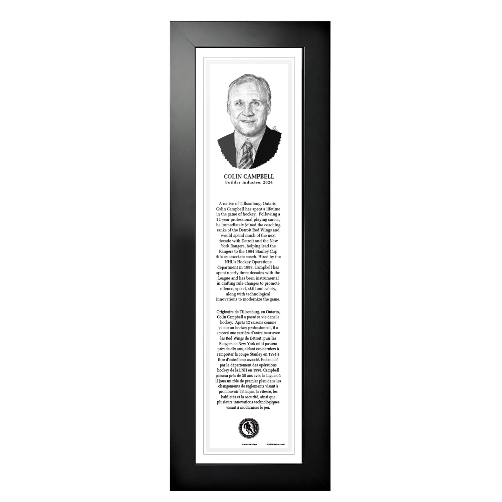 2024 Colin Campbell Frame | NHL Legend | Hockey Hall of Fame – Hockey ...
