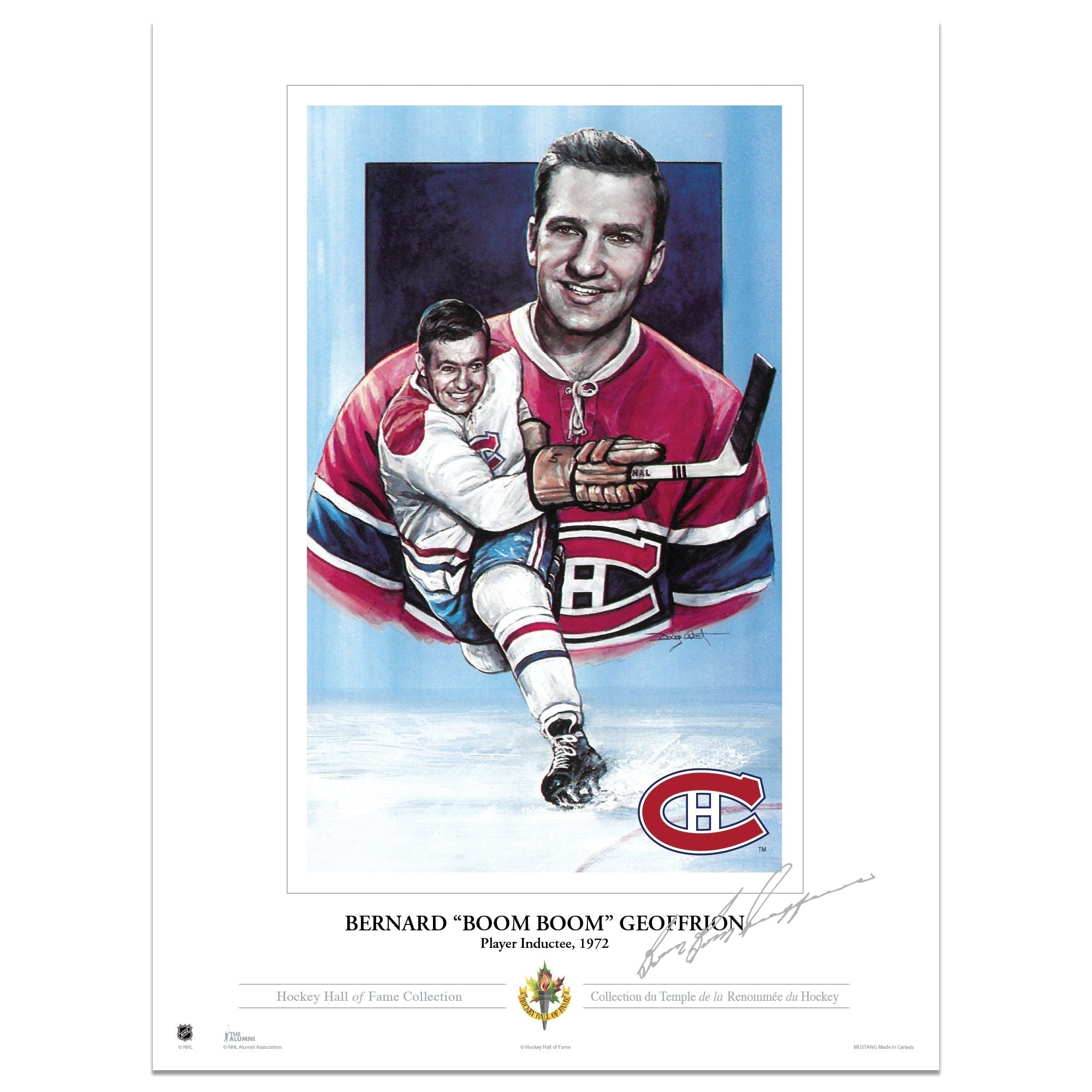 Montreal Canadiens Memorabilia | Bernie Geoffrion Collectors Card Print ...
