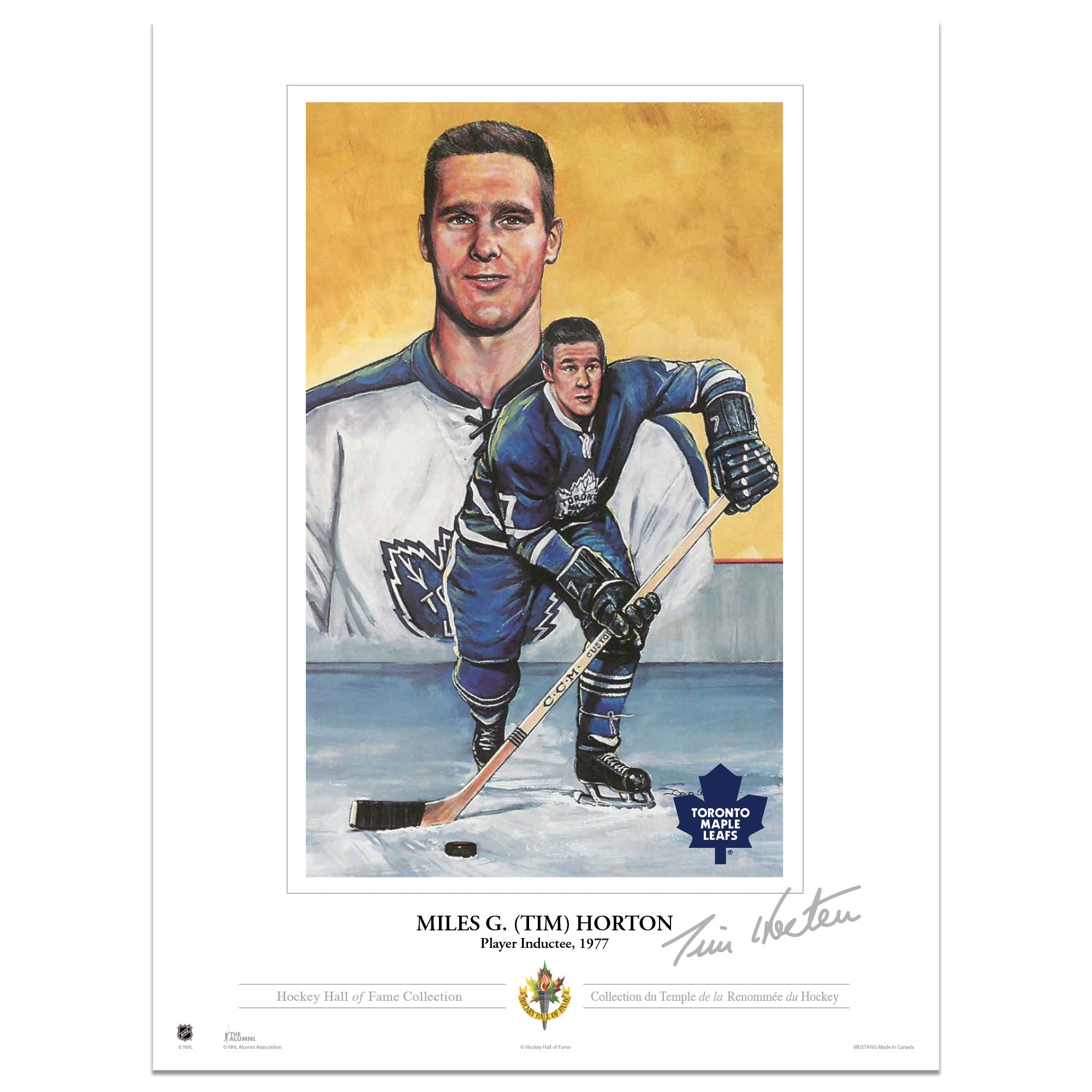 Toronto Maple Leafs Memorabilia | Tim Horton Collectors Card Print 12 ...