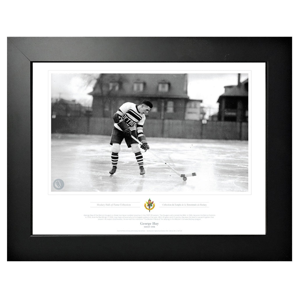 Detroit Red Cougars Memorabilia - 1958 George Hay x Black & White Clas ...