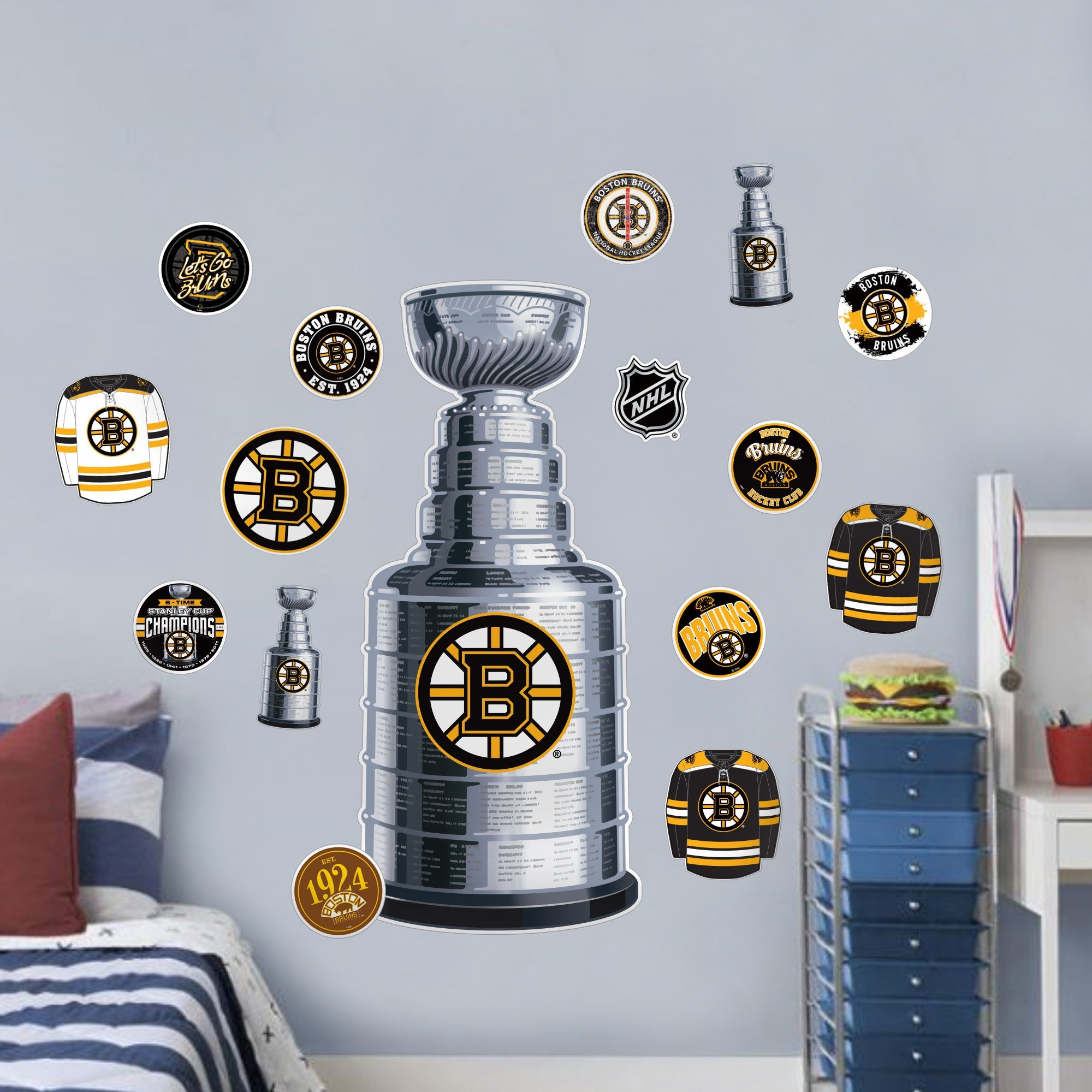 Boston Bruins Repositionable Wall Decal Set - STANLEY CUP – Hockey Hall ...