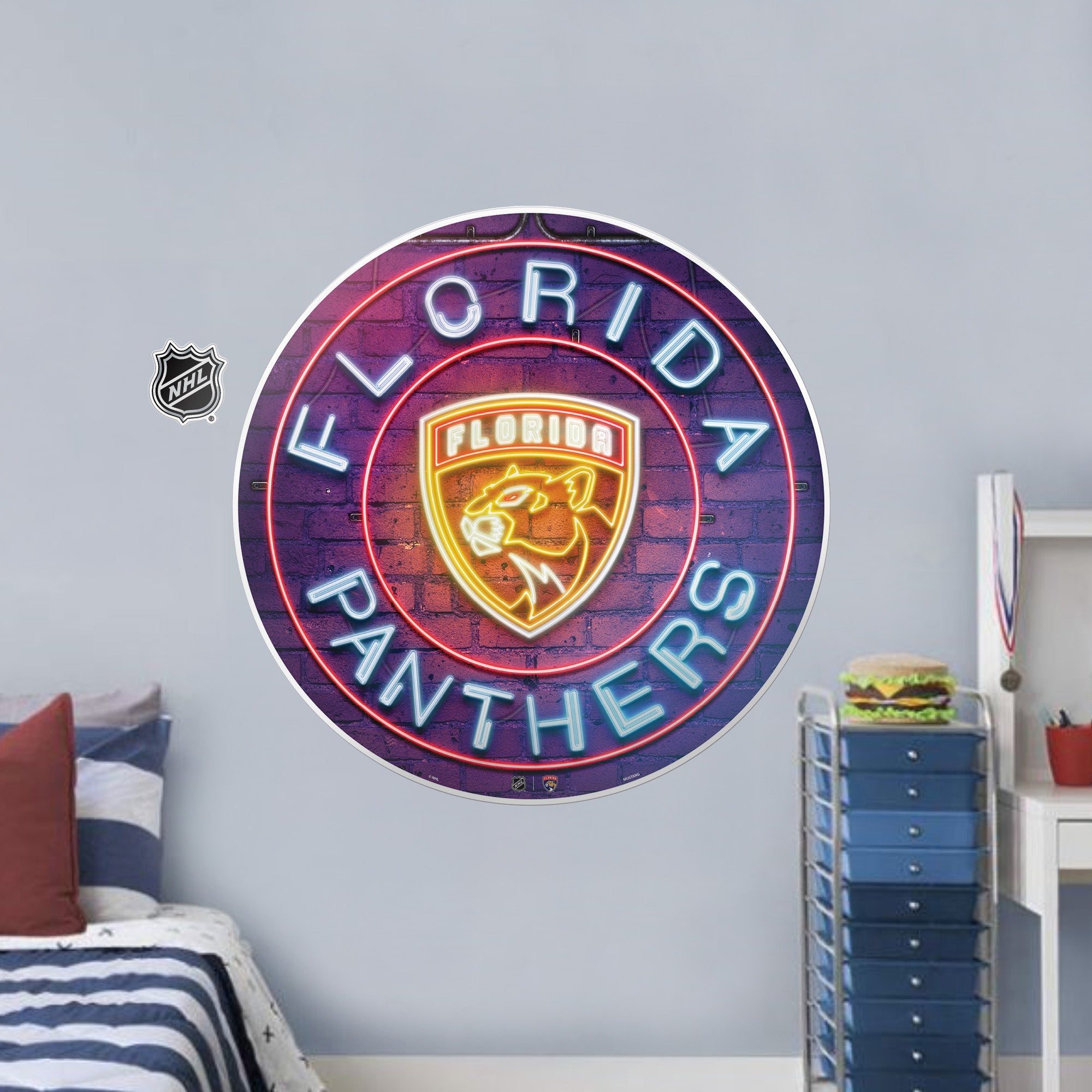 Florida Panthers 28X28 Repositionable Wall Decal - Neon – Hockey Hall ...