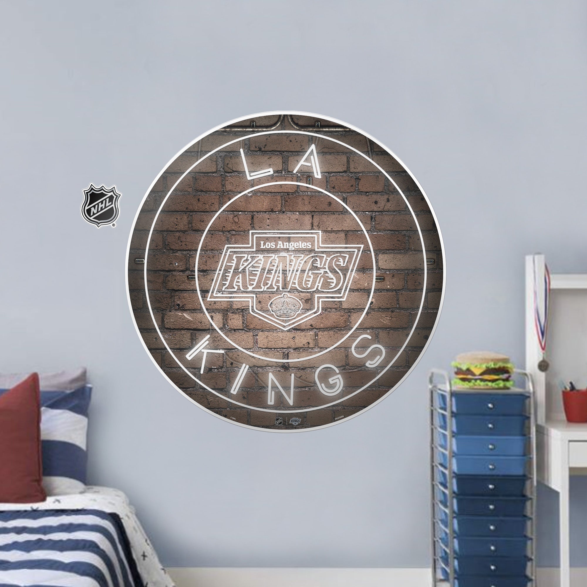 Los Angeles Kings 28X28 Repositionable Wall Decal - Neon – Hockey Hall ...