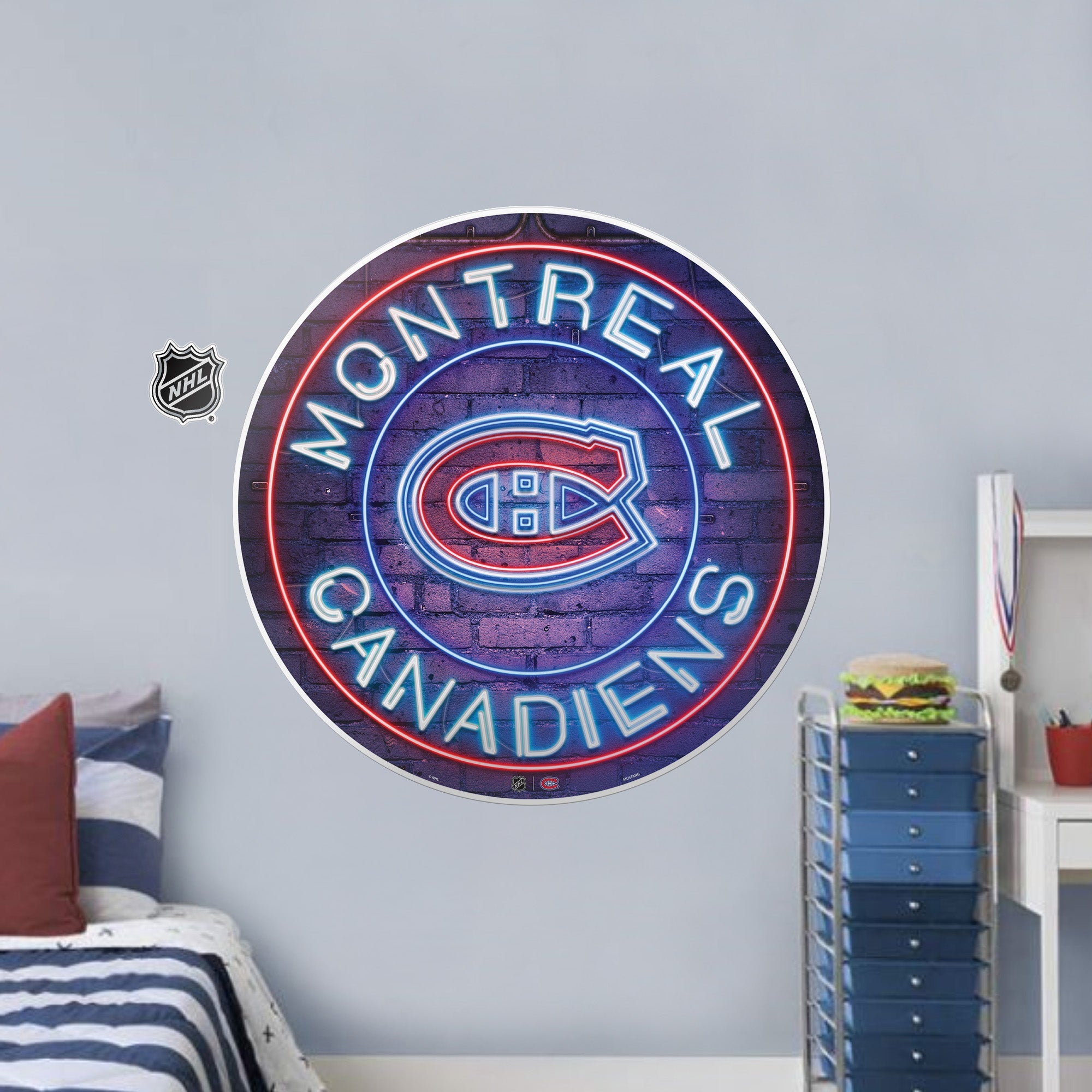 Montreal Canadiens 28X28 Repositionable Wall Decal - Neon – Hockey Hall ...