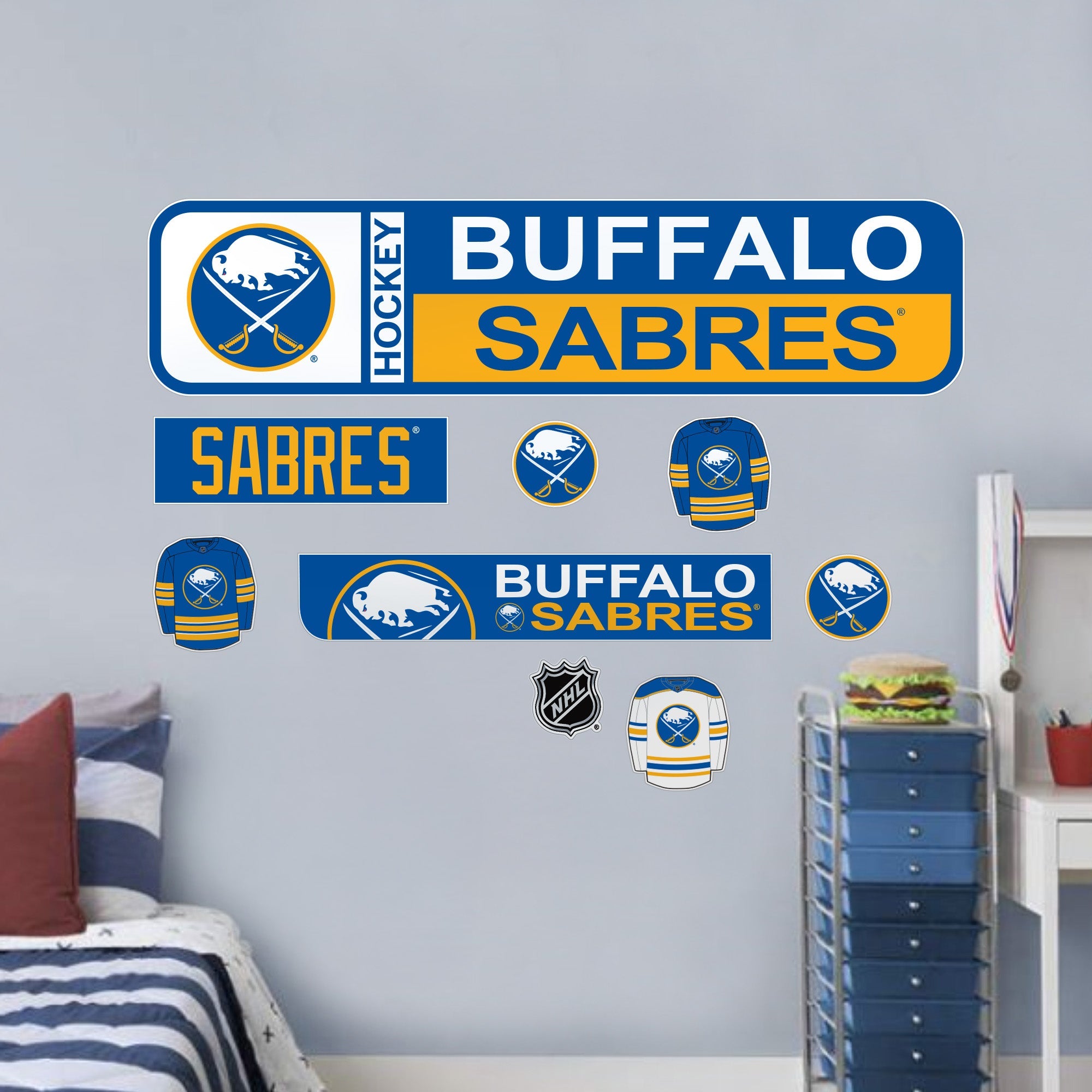 Buffalo Sabres Repositionable Wall Decal Set - Street Signs – Hockey ...