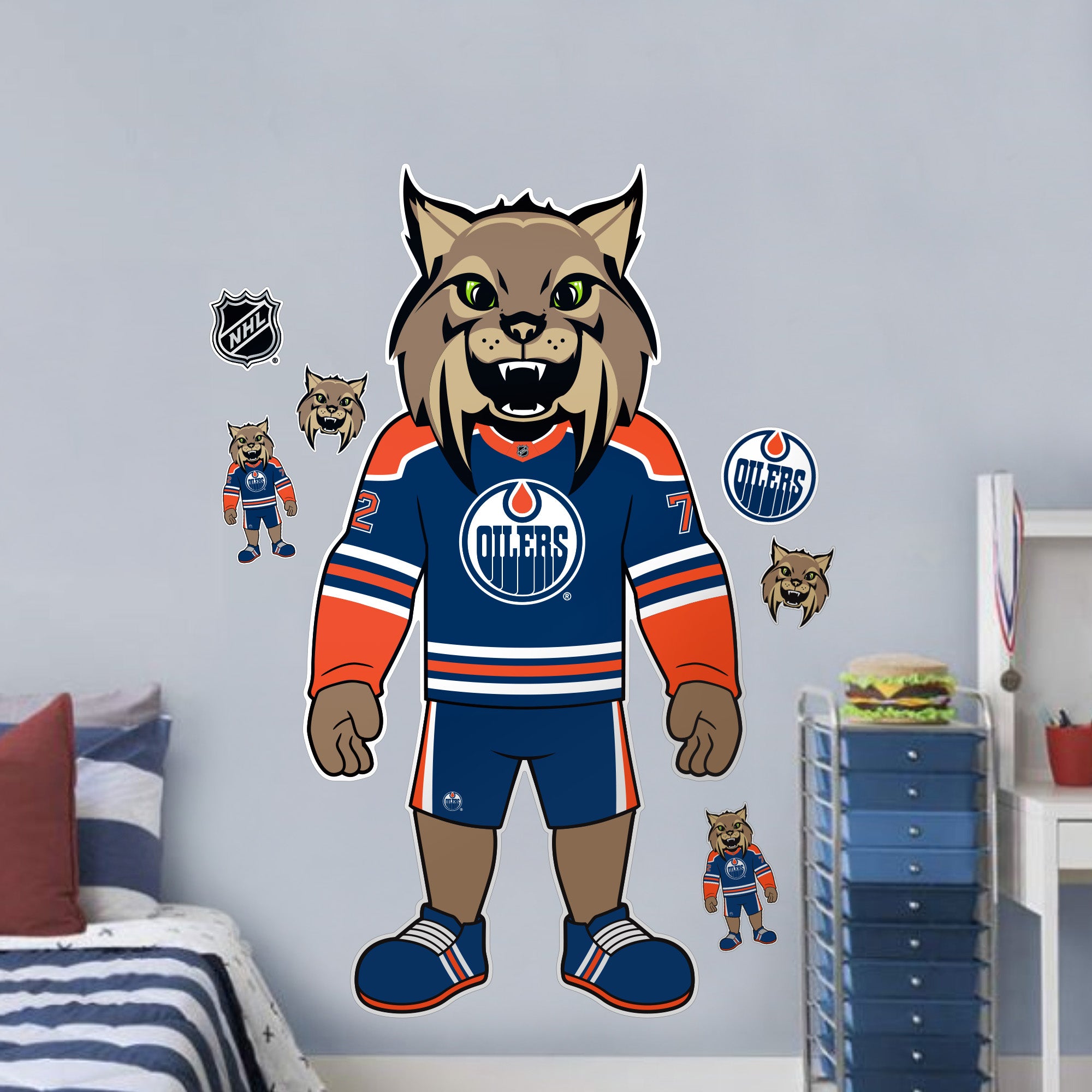 Edmonton Oilers Repositionable Wall Decal Set - Mascot – Hockey Hall of ...