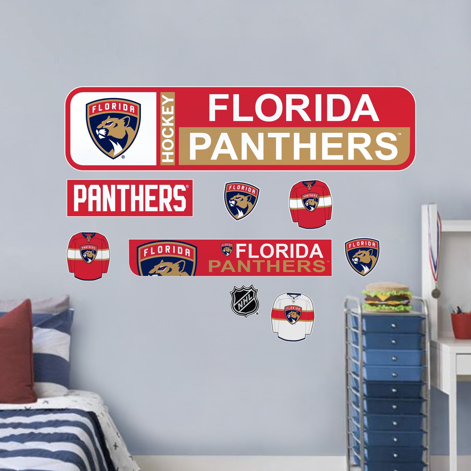 Florida Panthers Repositionable Wall Decal Set - Street Signs – Hockey ...