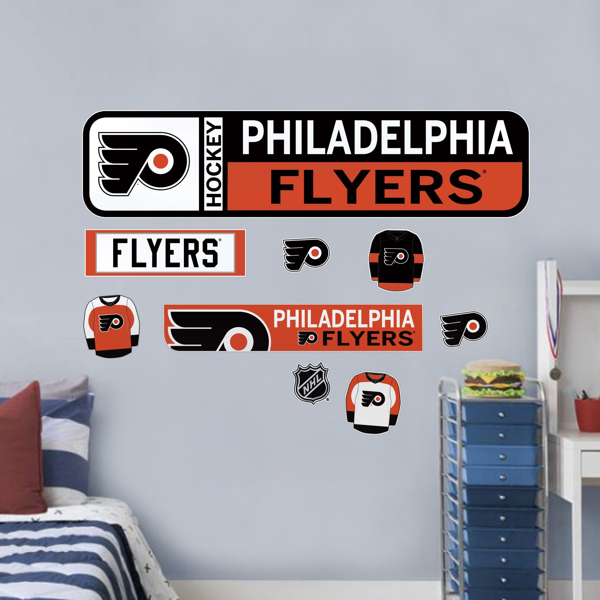 Philadelphia Flyers Repositionable Wall Decal Set - Street Signs ...