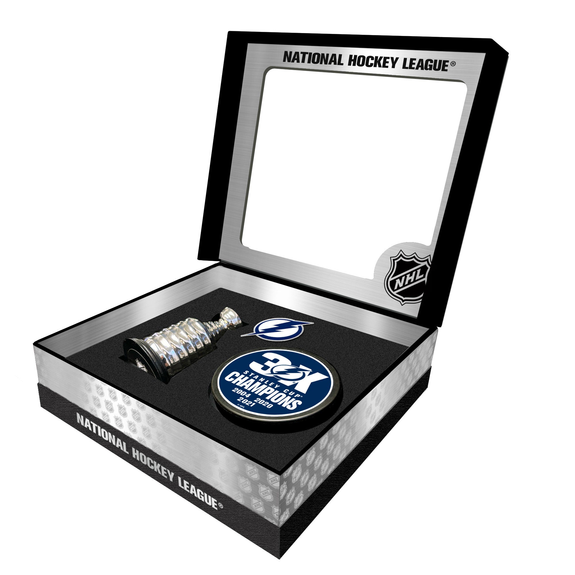 Tampa Bay Lightning Stanley Cup Champs Puck + Replica Cup Gift Box Set ...