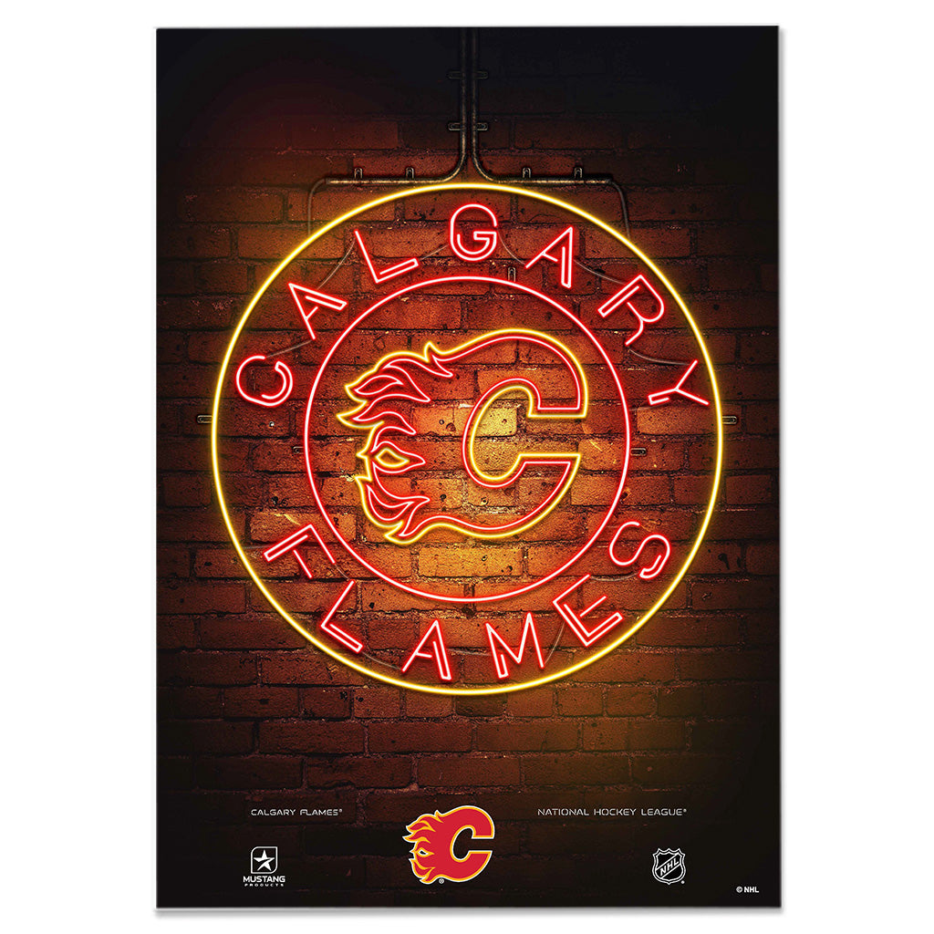 Calgary Flames Neon Sign | Print 12" x 16" | Sports Decor – Hockey Hall ...