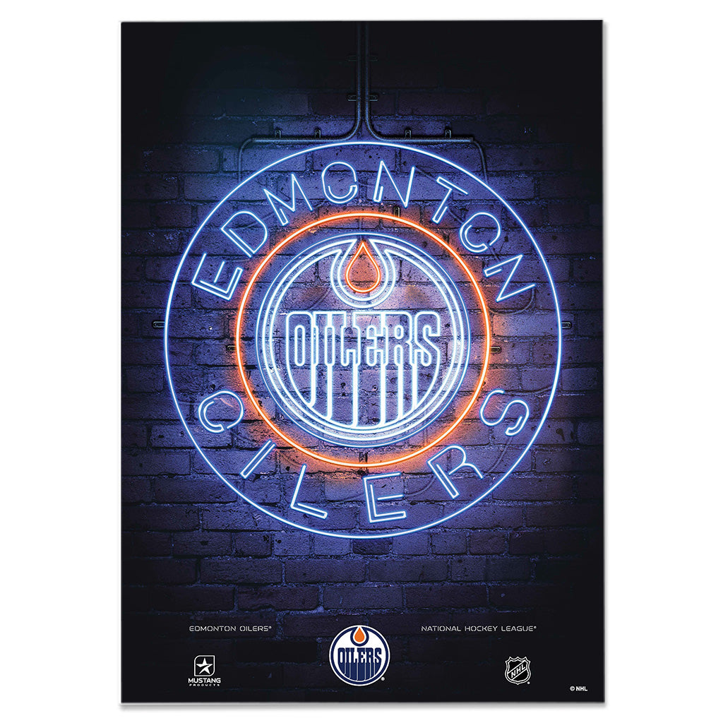Edmonton Oilers Neon Sign | Print 12" x 16" | Sports Decor – Hockey ...