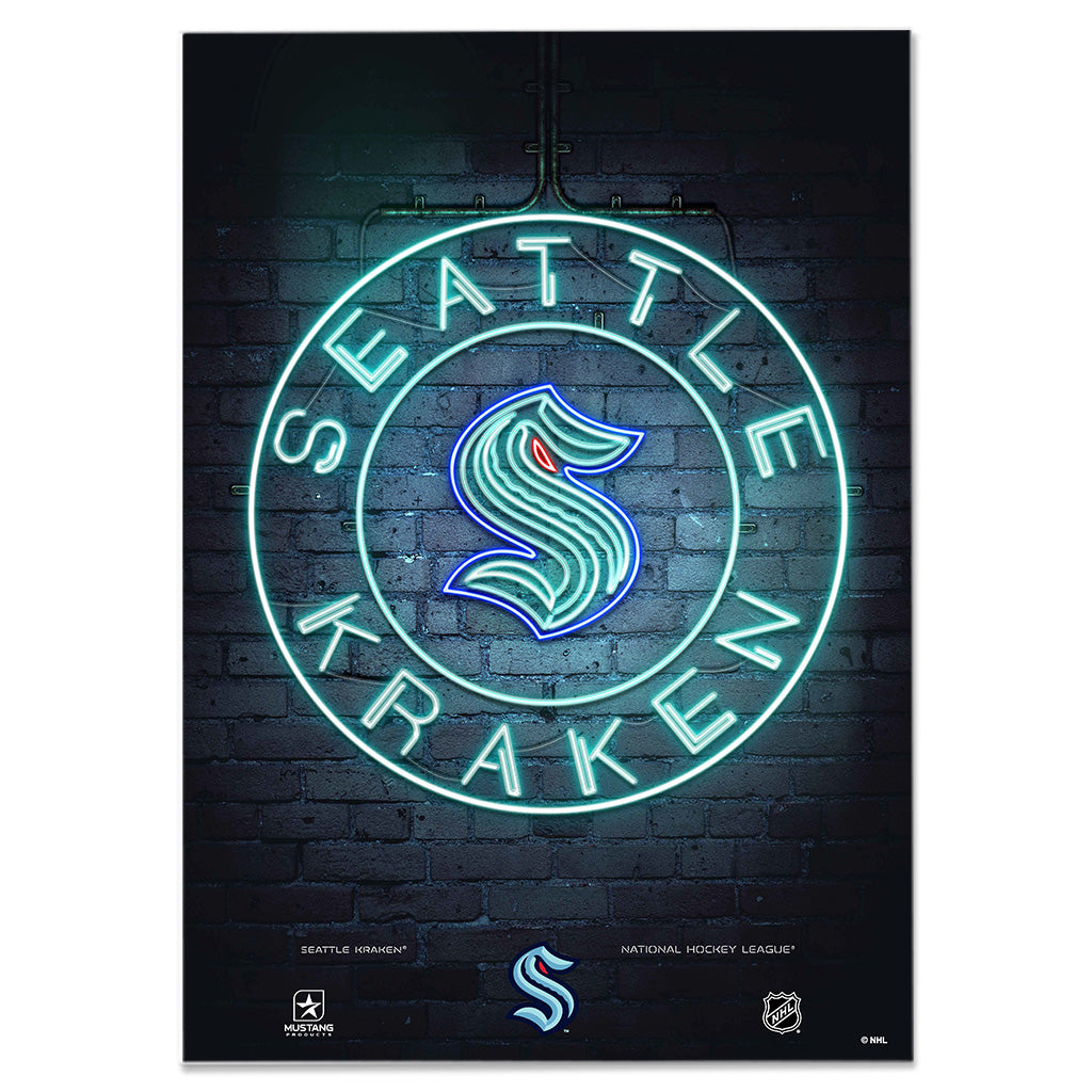 Seattle Kraken Neon Sign | Print 12" x 16" | Sports Decor – Hockey Hall ...