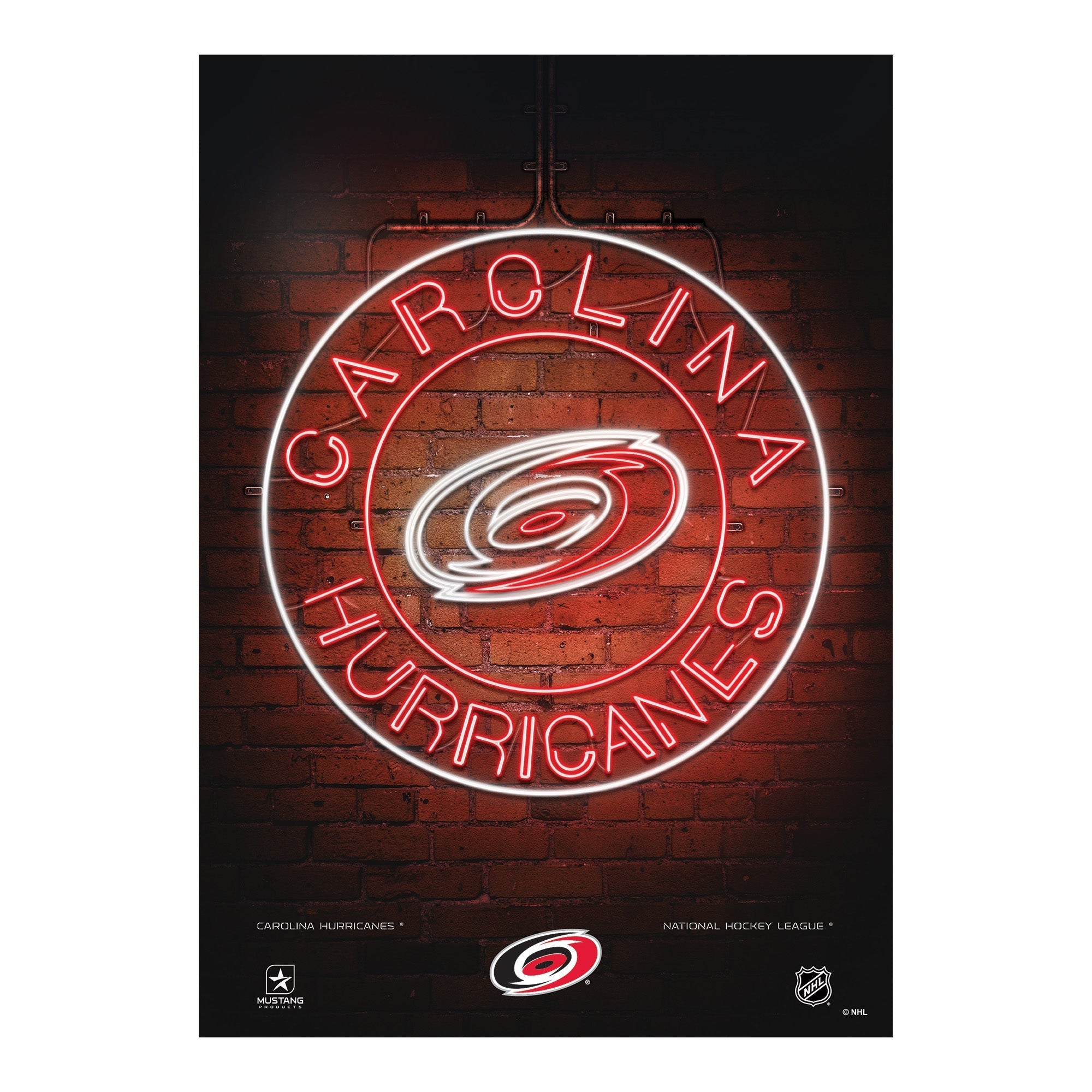 Carolina Hurricanes Neon Sign | Print 12" x 16" | Sports Decor – Hockey ...