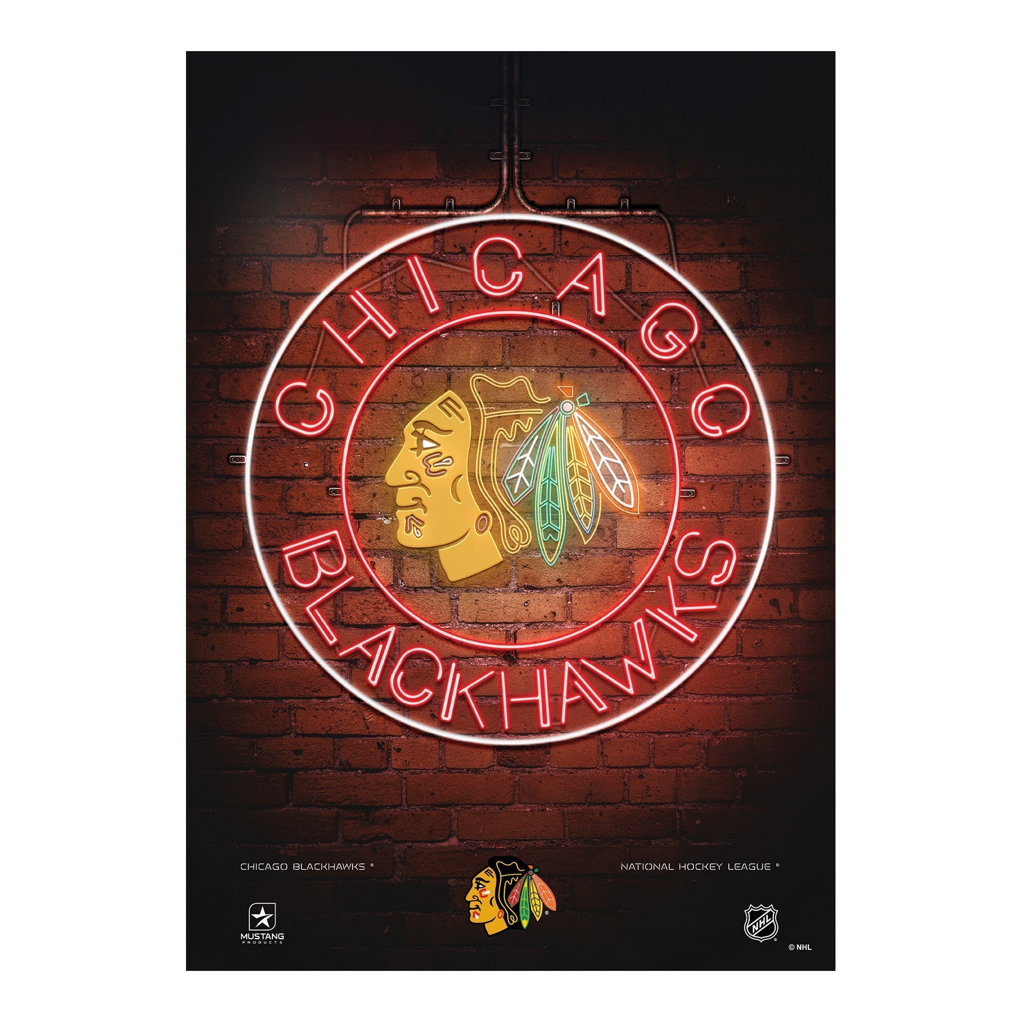 Chicago Blackhawks Neon Sign | Print 12" x 16" | Sports Decor – Hockey ...