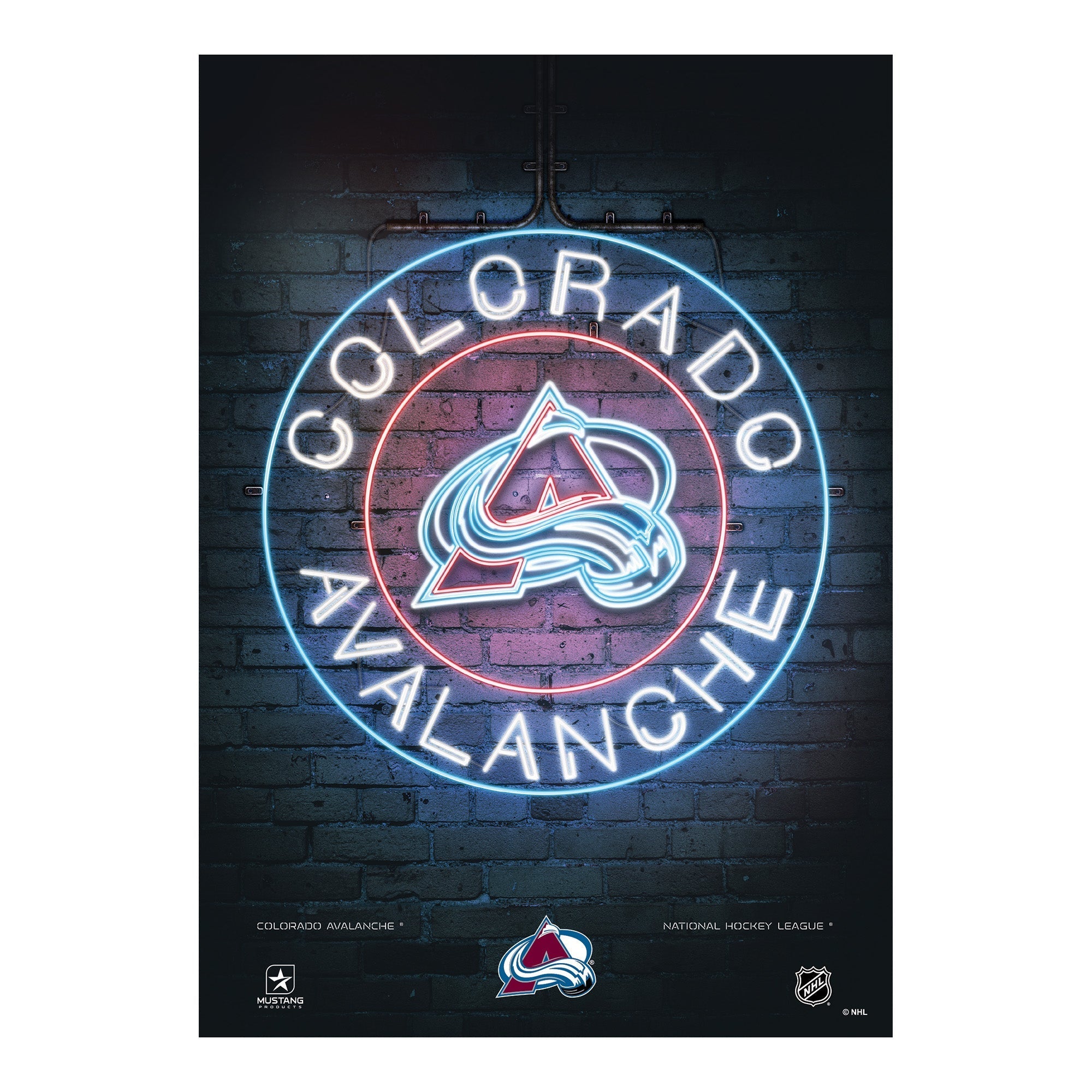 Colorado Avalanche Neon Sign | Print 12" x 16" | Sports Decor – Hockey ...