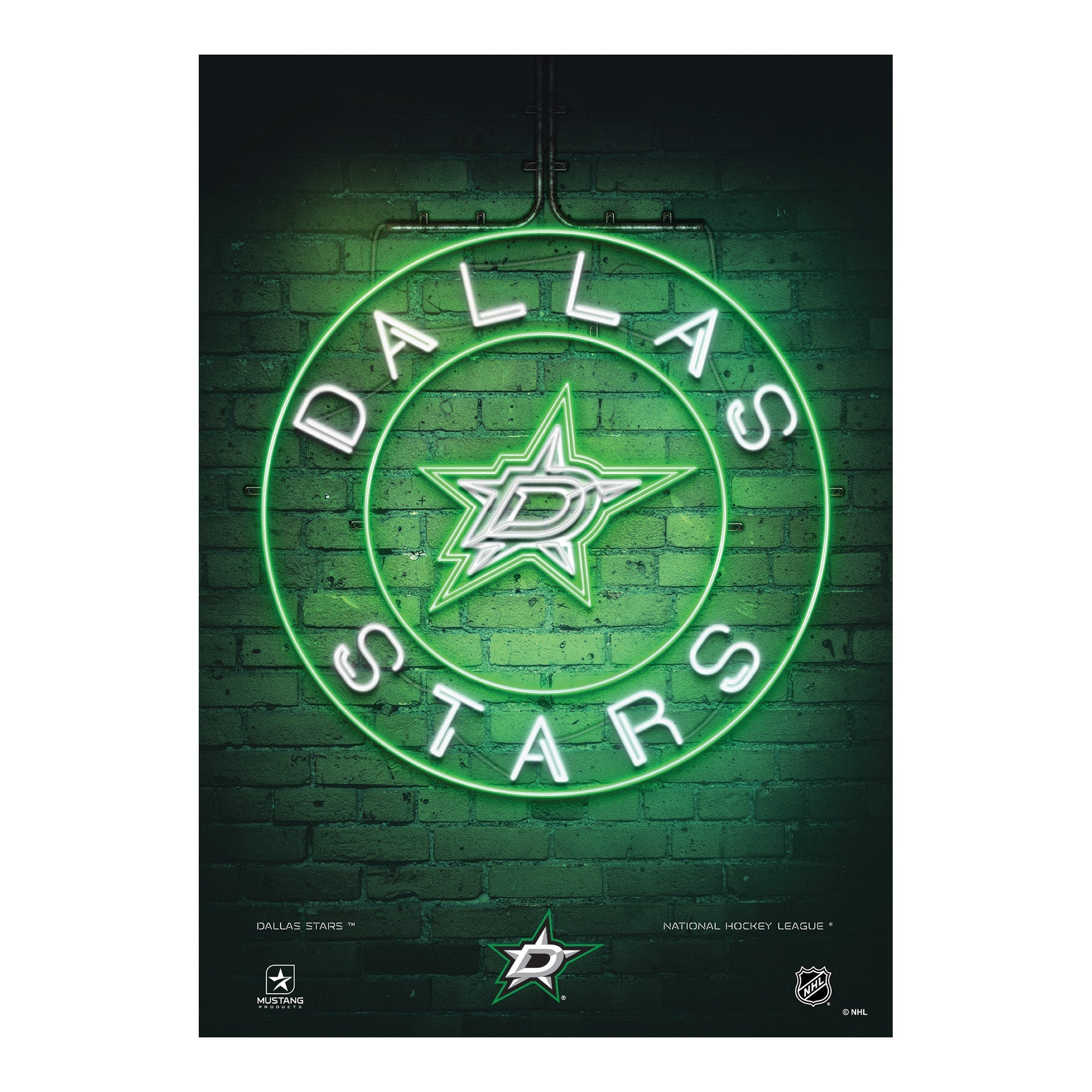 Dallas Stars Neon Sign | Print 12" x 16" | Sports Decor – Hockey Hall ...
