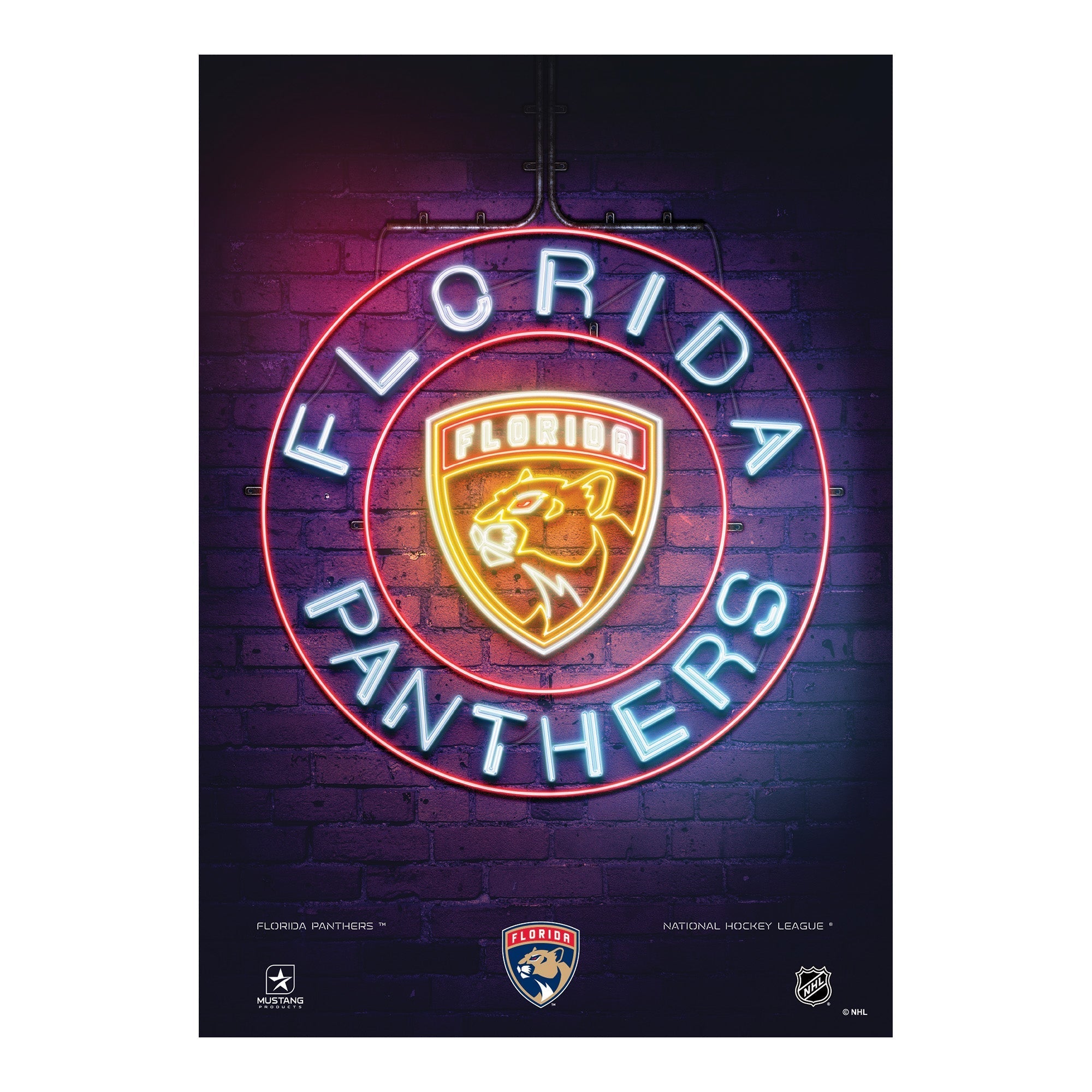 Florida Panthers Neon Sign | Print 12" x 16" | Sports Decor – Hockey ...