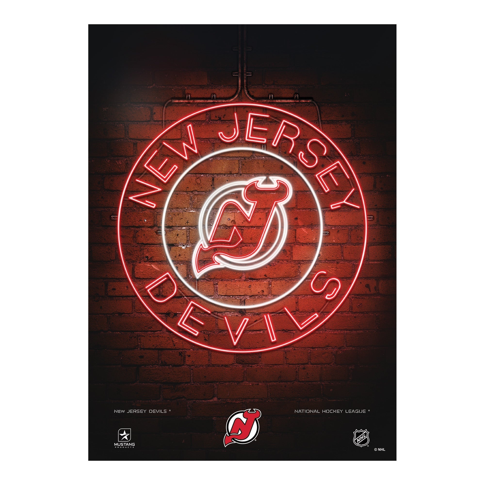 New Jersey Devils Neon Sign | Print 12" x 16" | Sports Decor – Hockey ...