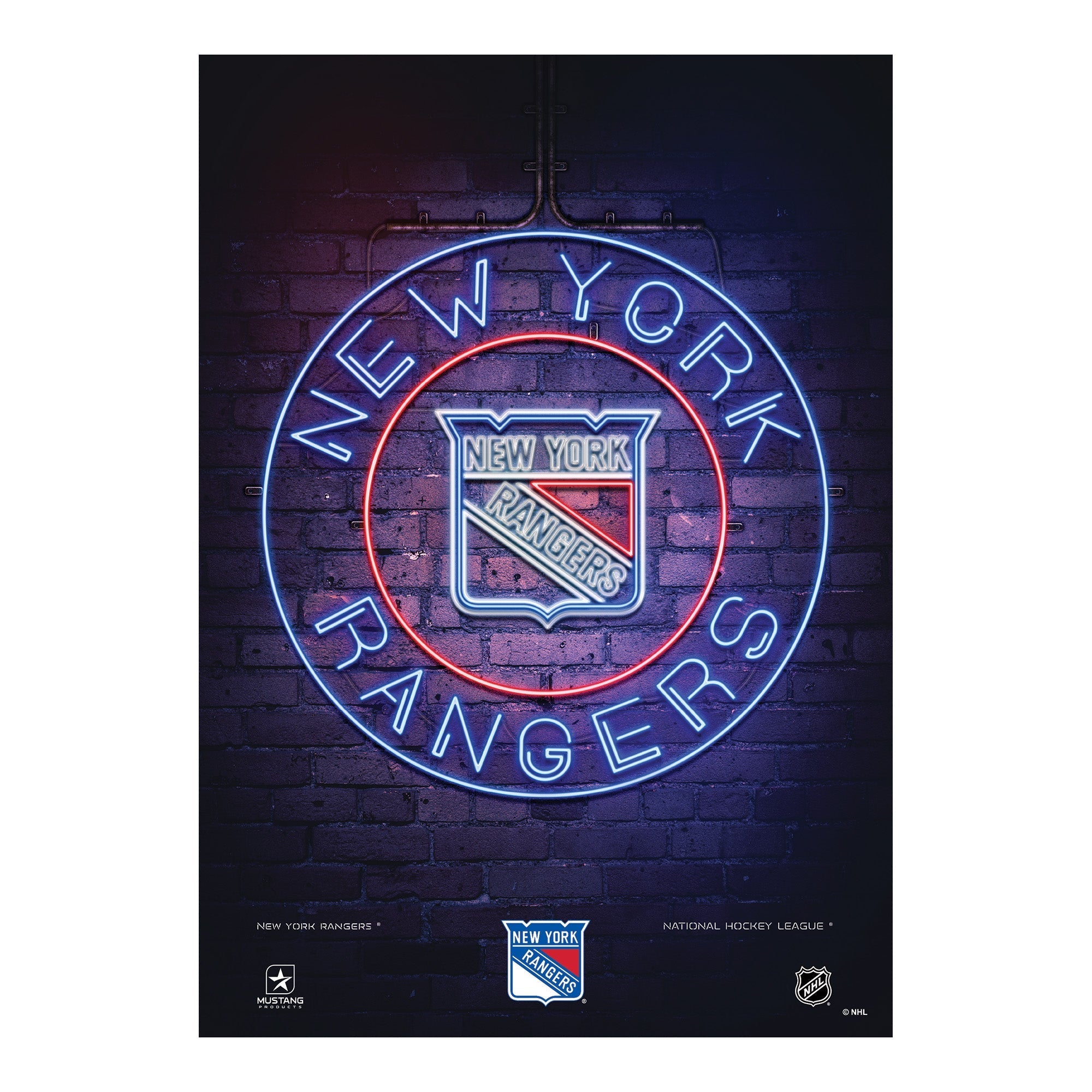New York Rangers Neon Sign | Print 12" x 16" | Sports Decor – Hockey ...