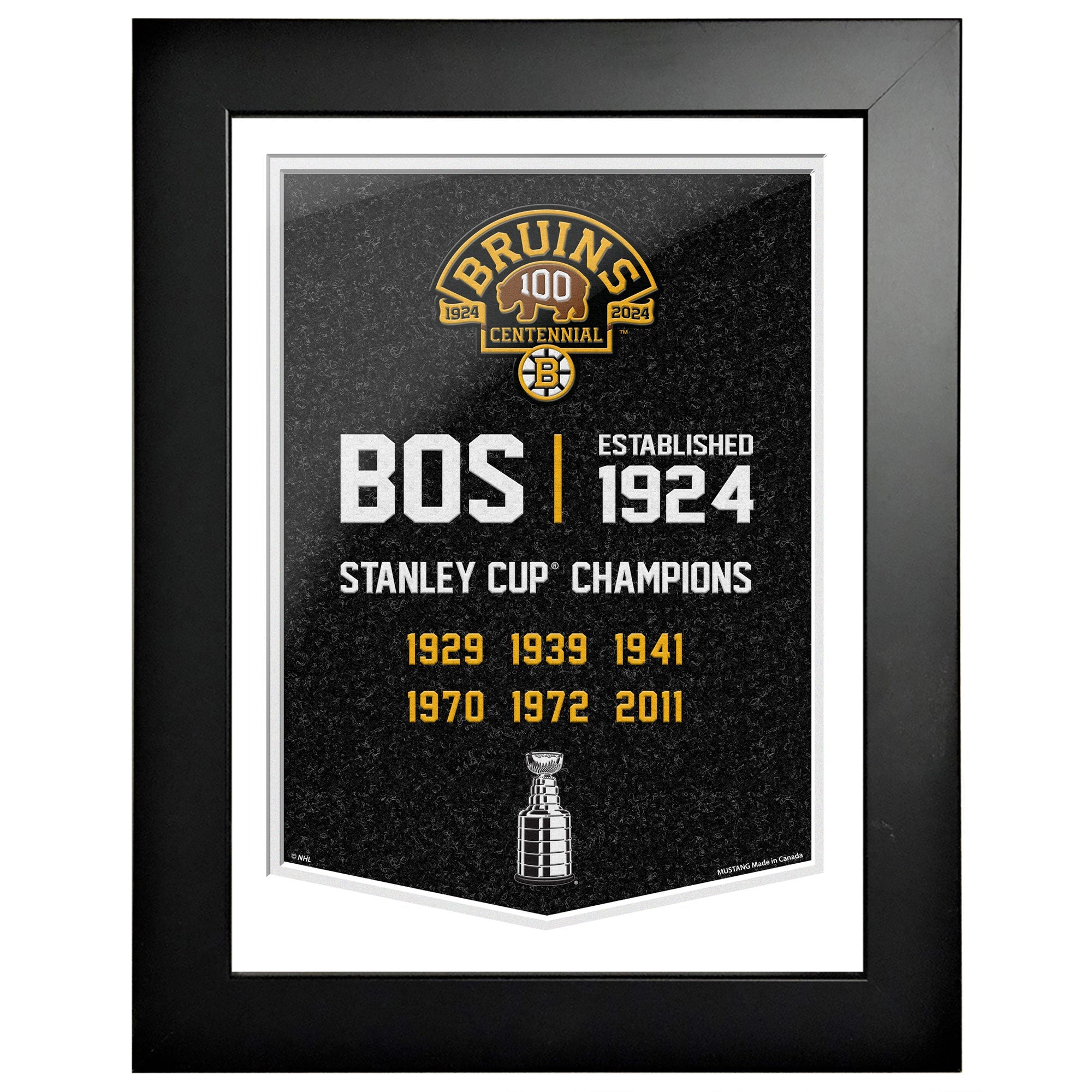 Boston Bruins 100th Anniversary Frame - 12" x 16" Empire | Sports Decor ...