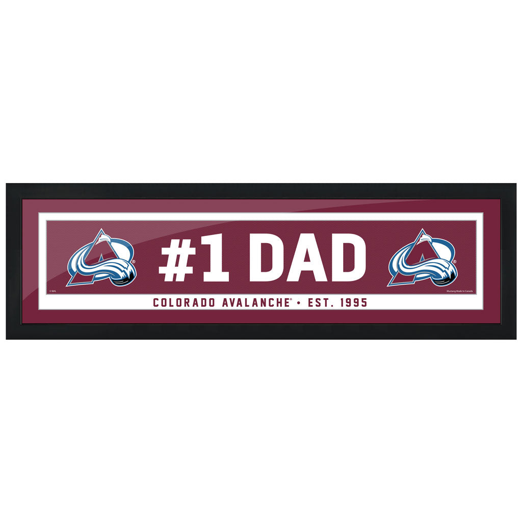 Colorado Avalanche Frame - 6" x 22" #1 Dad – Hockey Hall of Fame