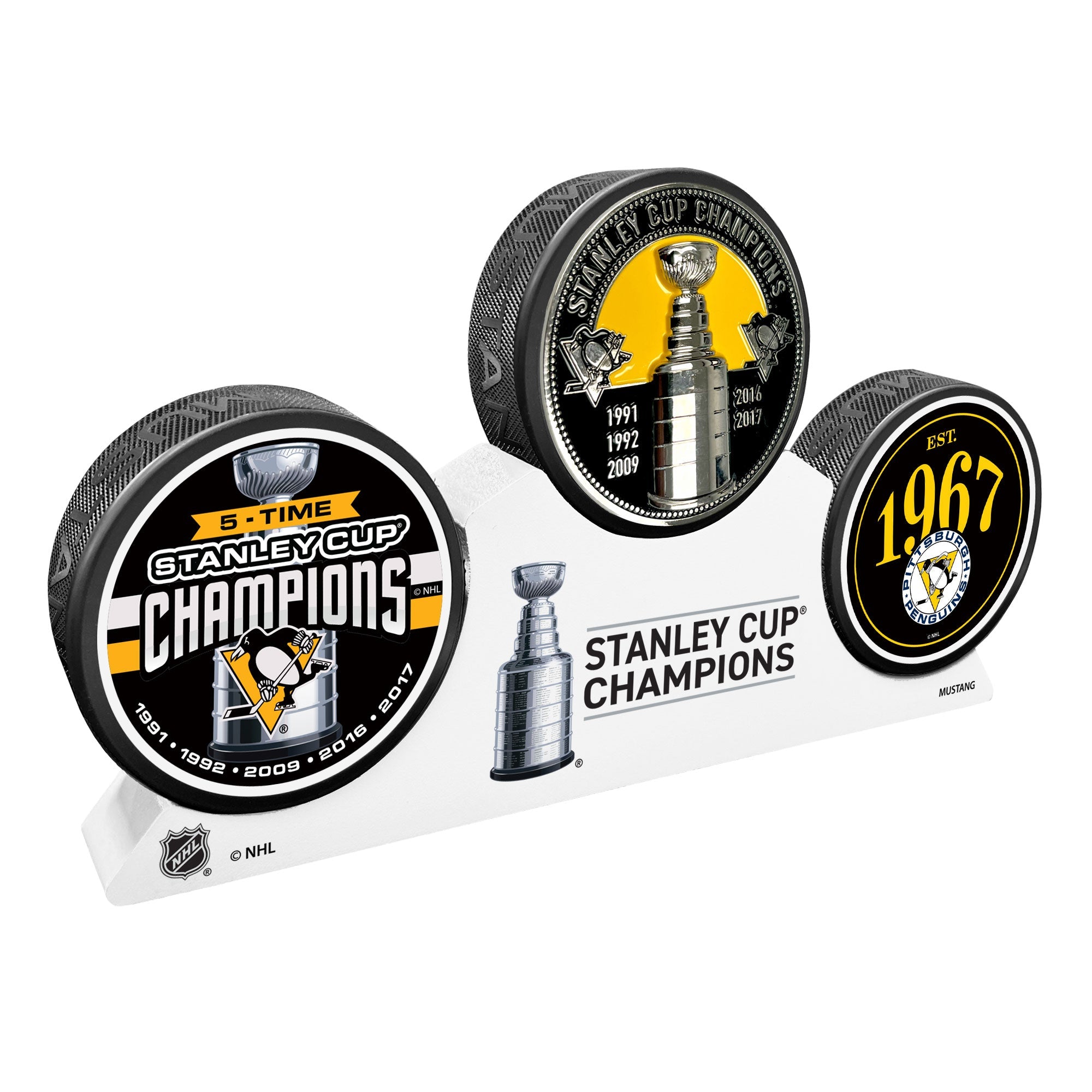 Pittsburgh Penguins - Elite Medallion 3 Puck Podium Set – Hockey Hall ...