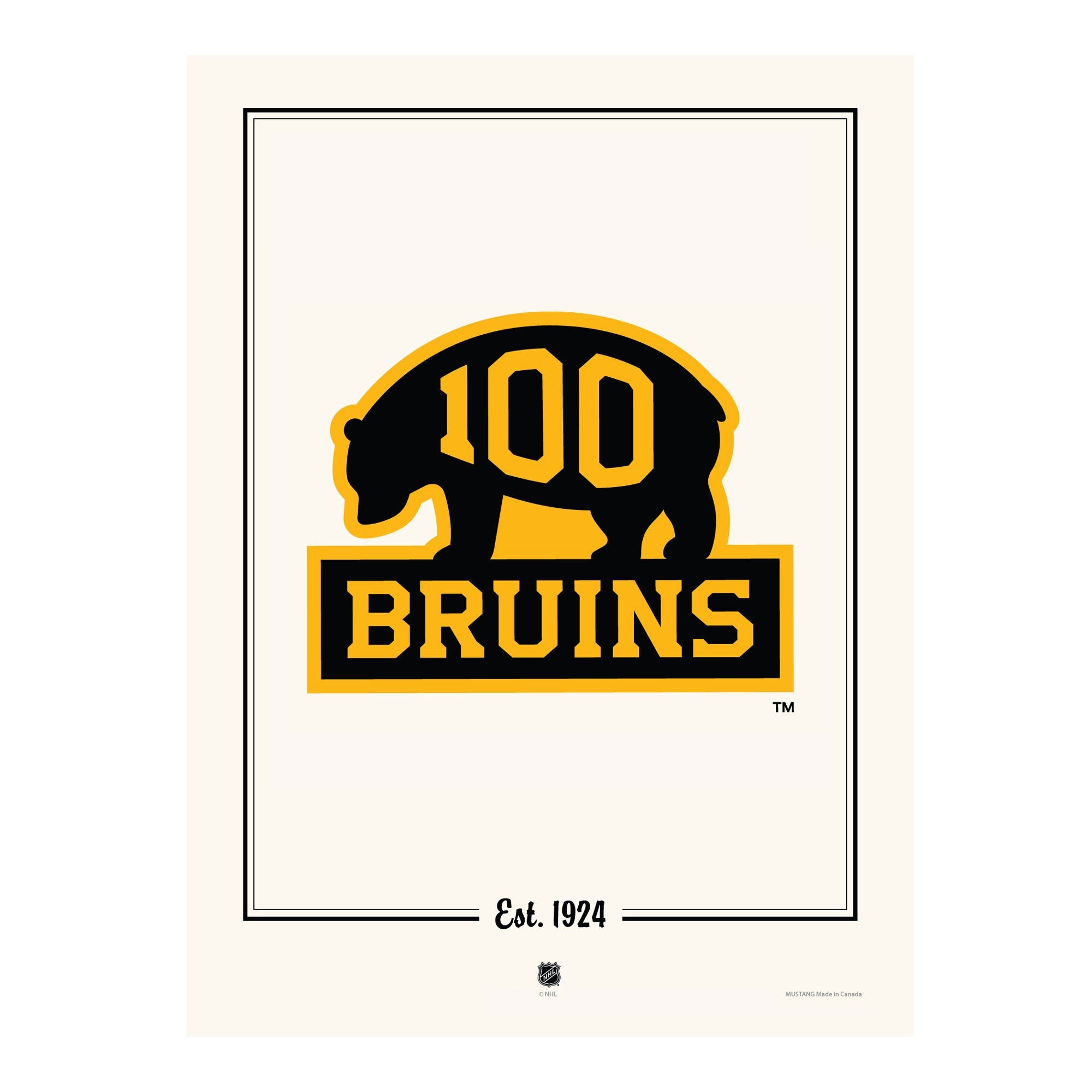 Boston Bruins 100th Anniversary Print - 12" x 16" | Sports Decor ...
