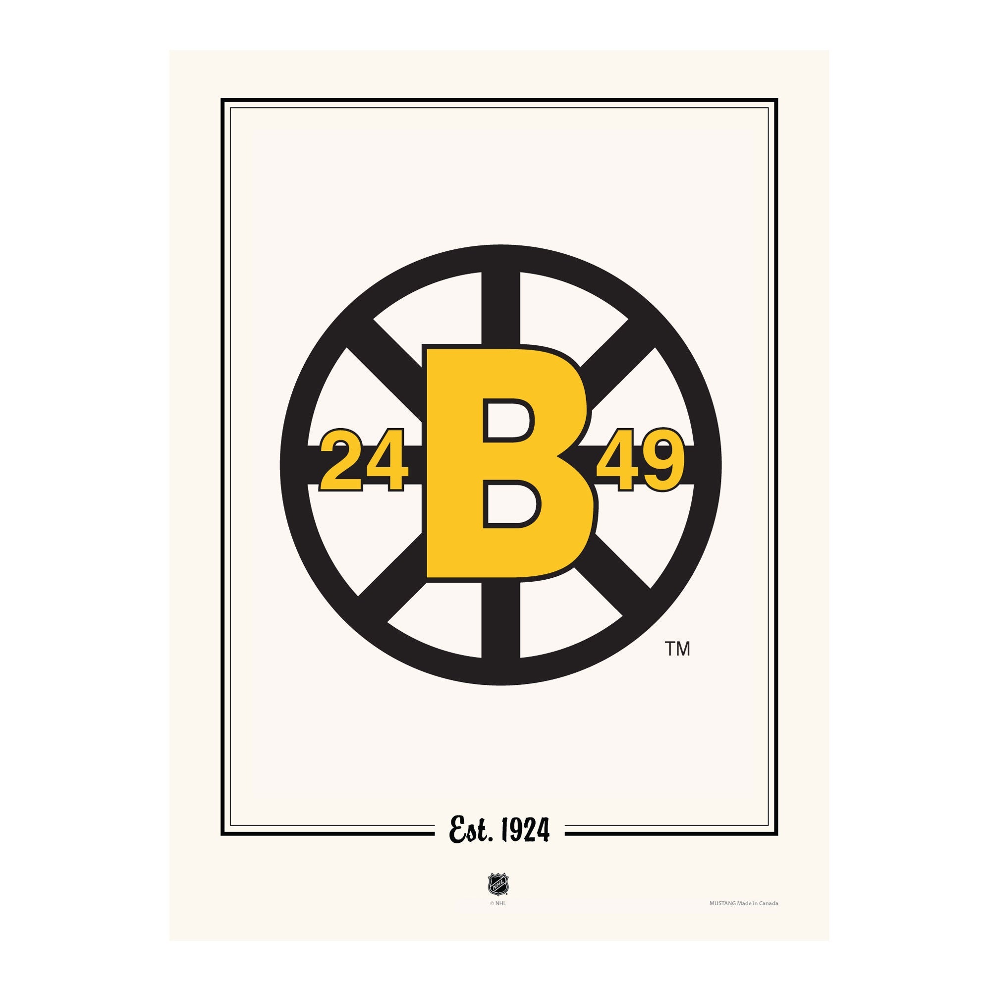 Boston Bruins 100th Anniversary Print - 12" x 16" 25th Vintage B ...