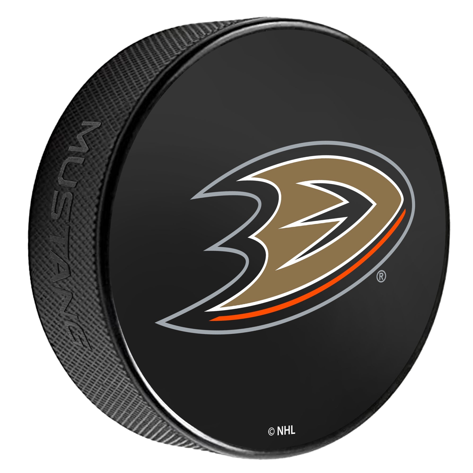 Anaheim Ducks Puck | Printed Primary Logo | Hockey Hall of Fame
