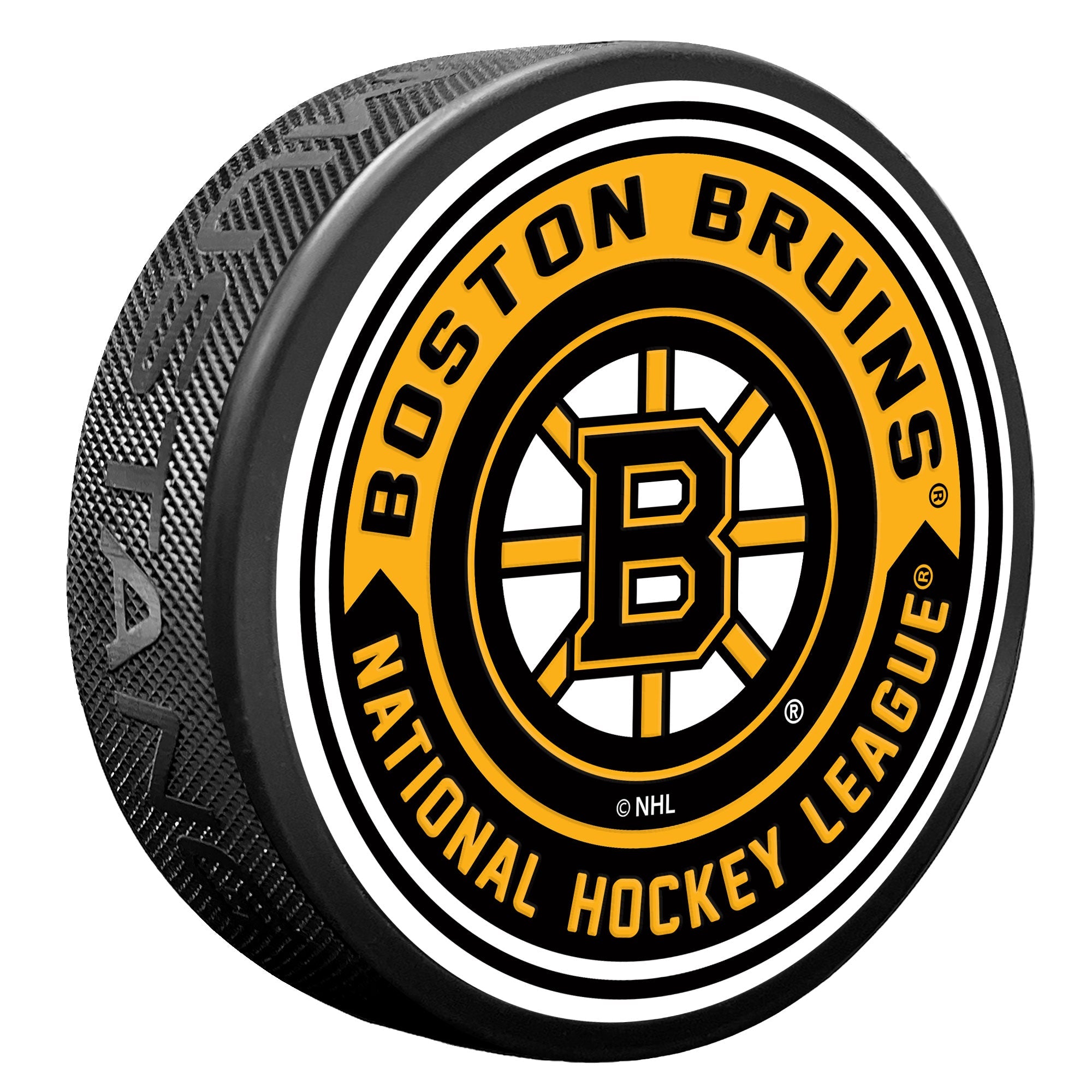 Boston Bruins Puck | Arrow Design | Hockey Hall of Fame