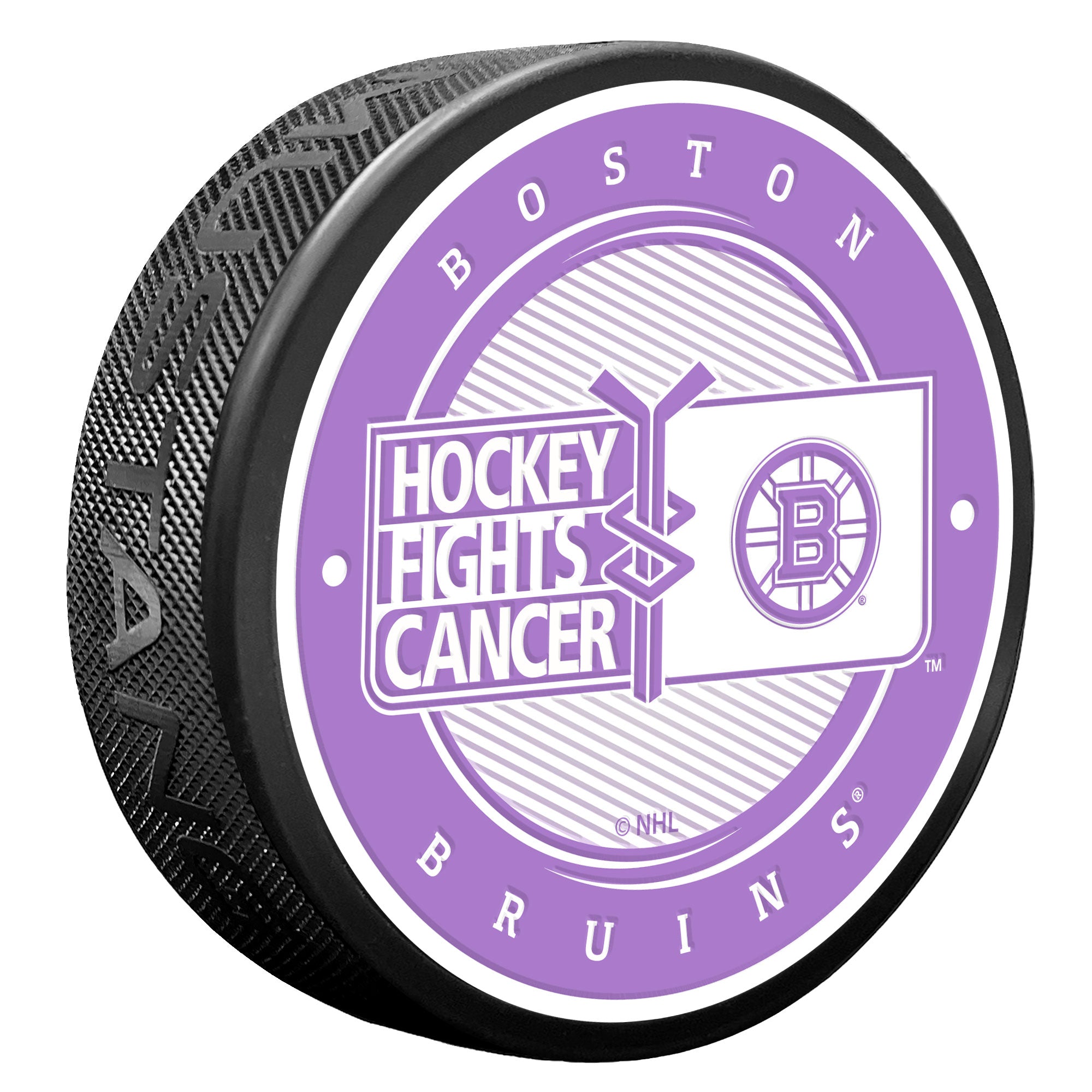Boston Bruins Puck - Hockey Fights Cancer | Sports Decor – Hockey Hall ...