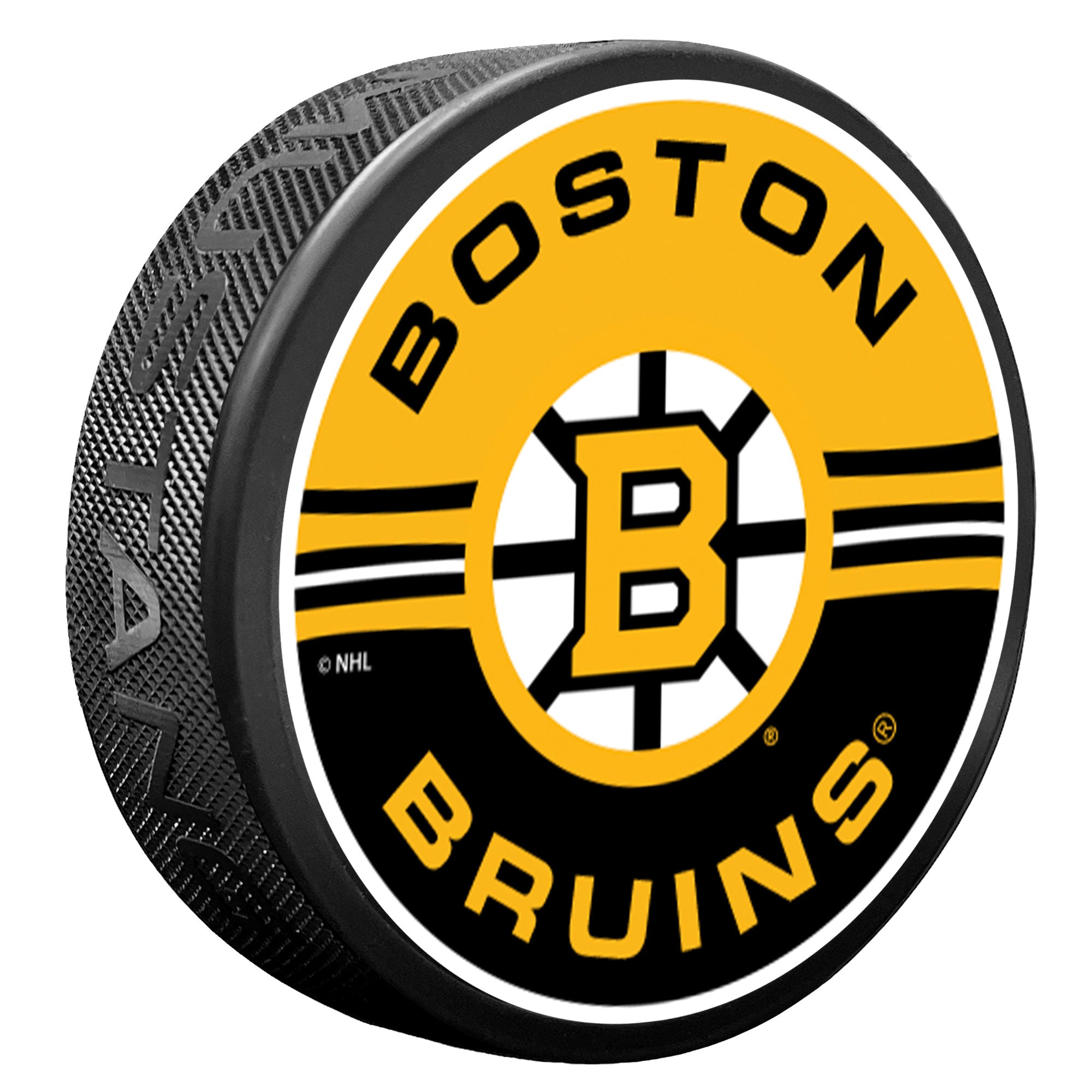 Boston Bruins Puck - Half & Half | Sports Decor – Hockey Hall of Fame