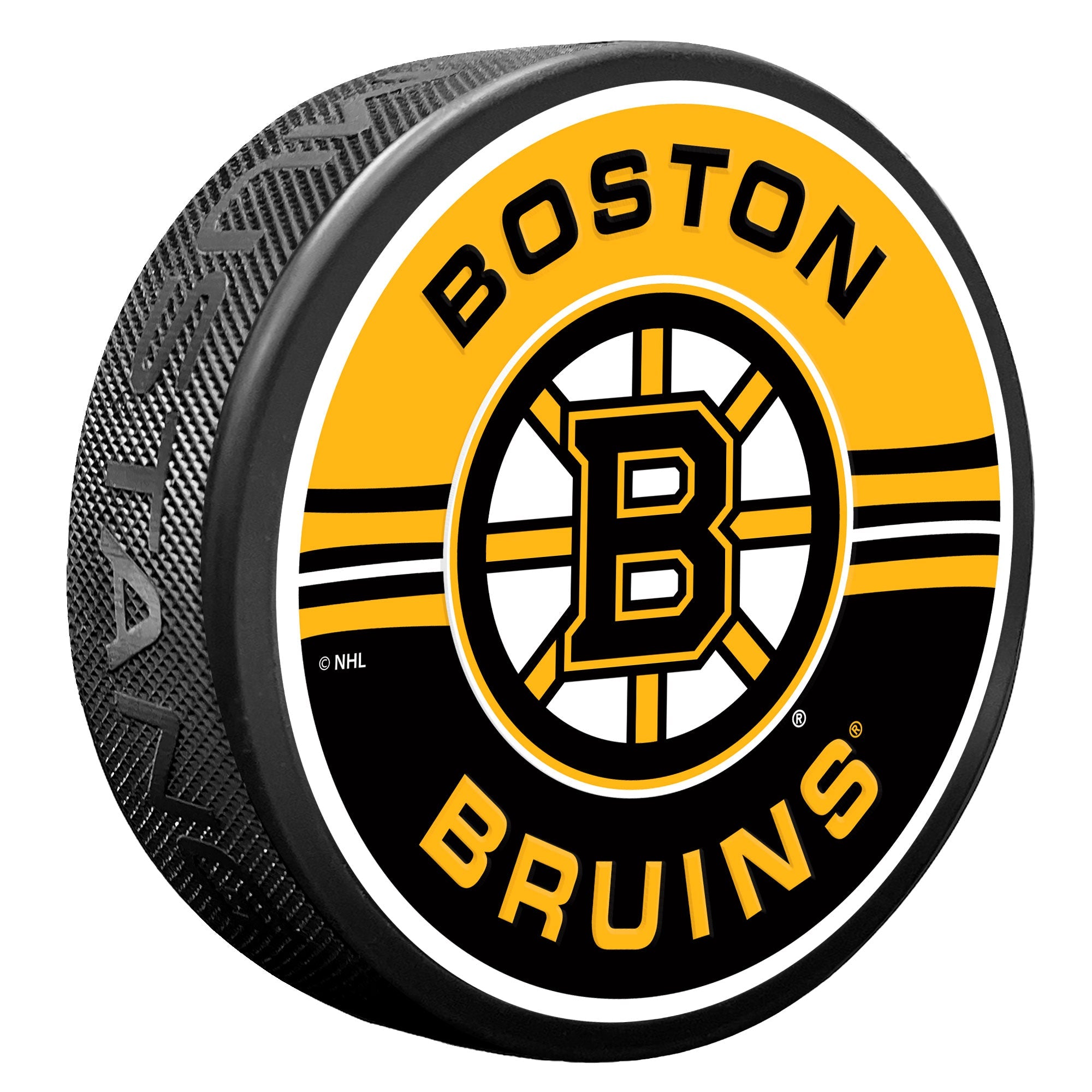 Boston Bruins Puck - Half & Half | Sports Decor – Hockey Hall of Fame