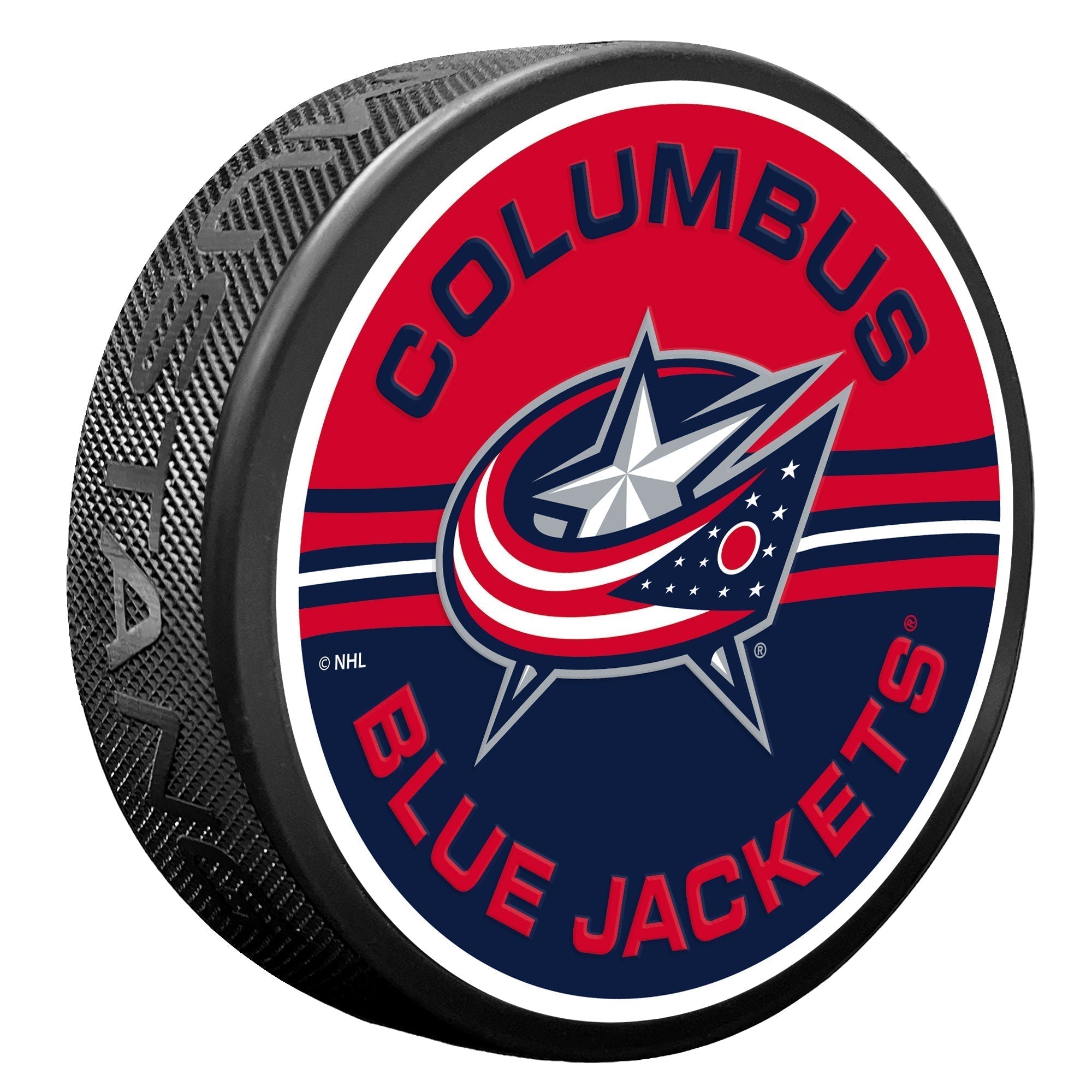 Columbus Blue Jackets Puck - Half & Half | Sports Decor – Hockey Hall ...