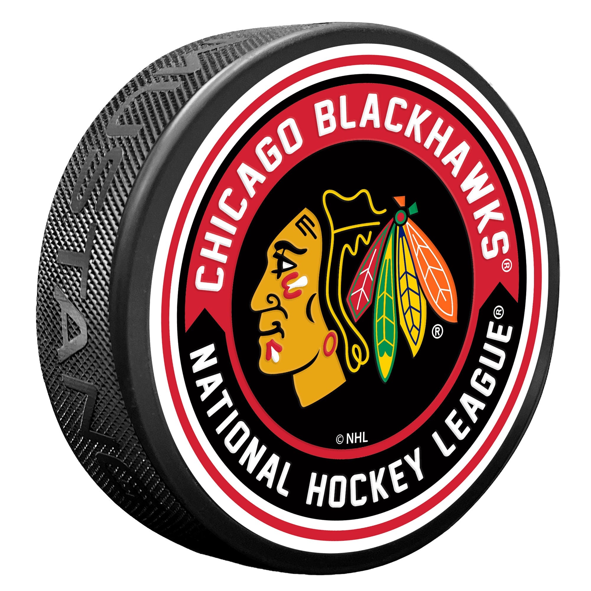 Chicago Blackhawks Puck | Arrow Design | Hockey Hall of Fame – Hockey ...