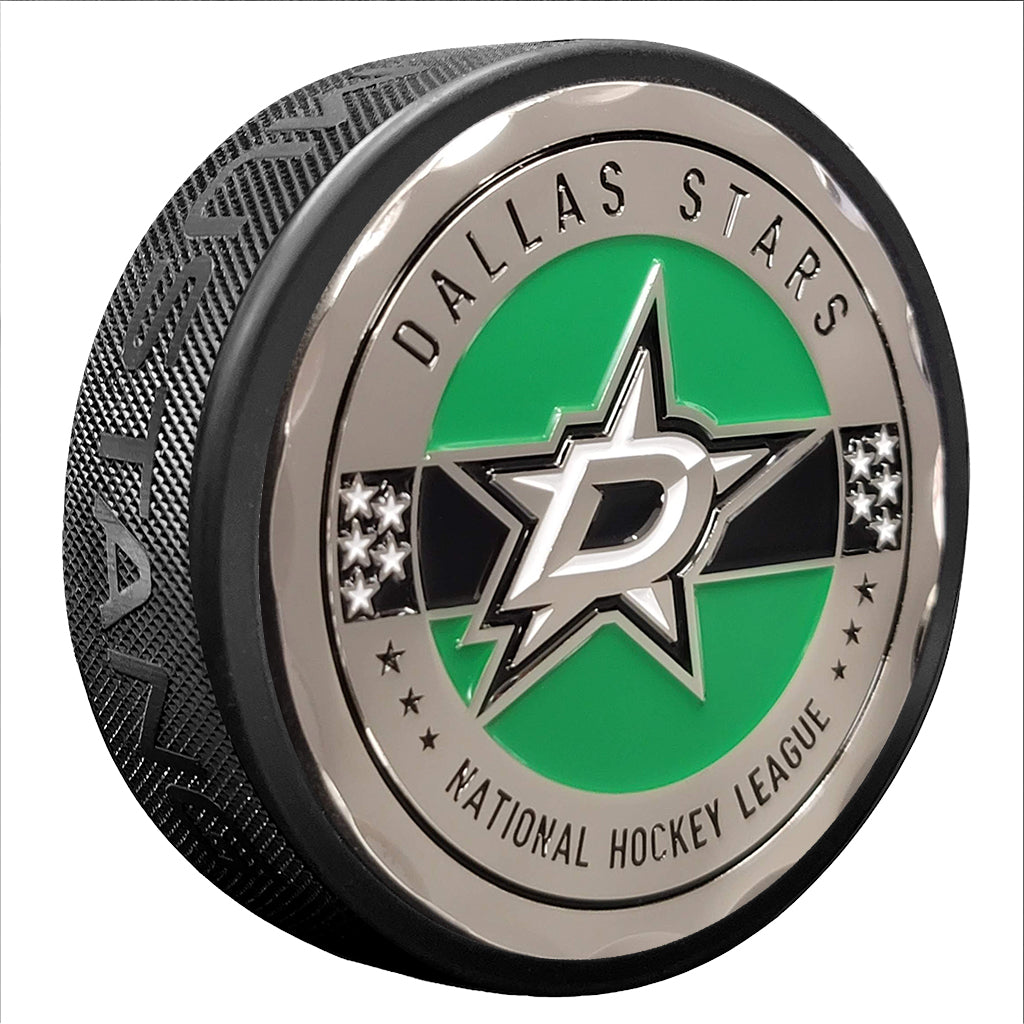 Dallas Stars Puck | Stars & Stripes Medallion | Sports Decor – Hockey ...