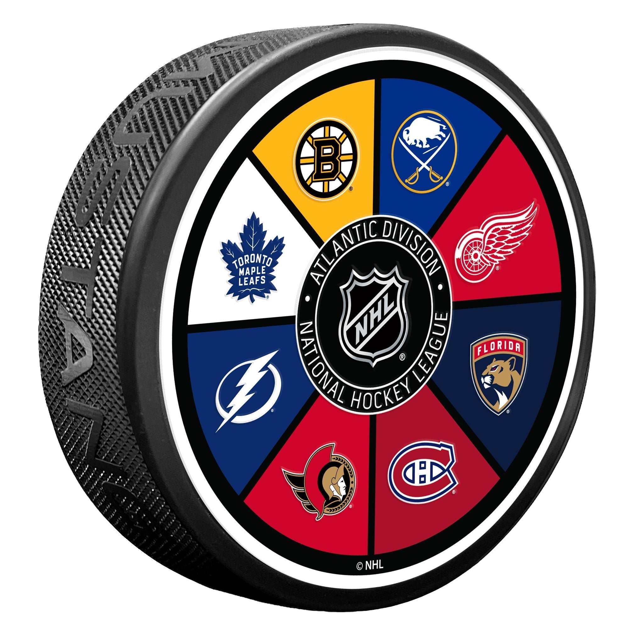 Atlantic Division NHL Puck | Sports Decor – Hockey Hall of Fame