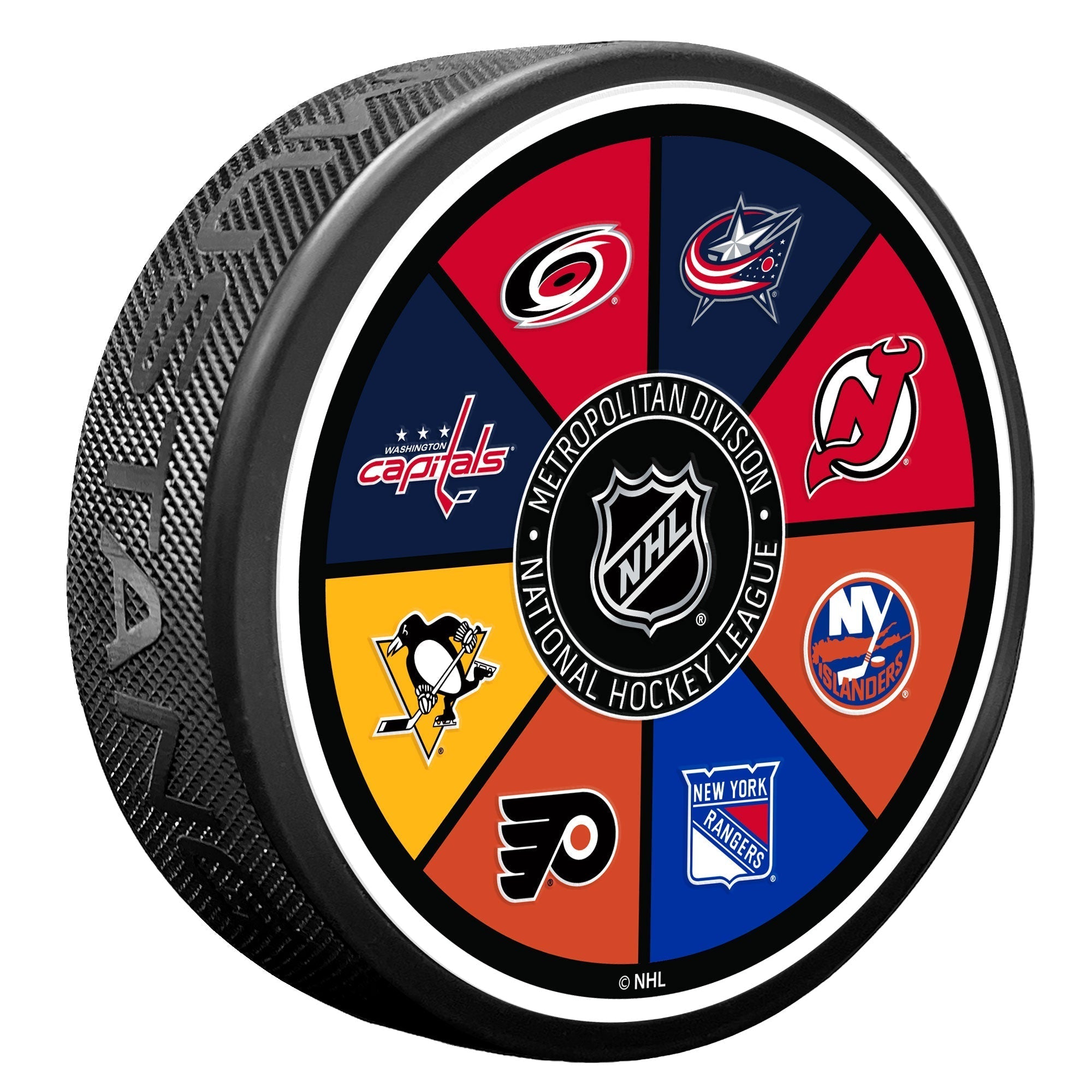 NHL Metropolitan Division Puck | Sports Decor – Hockey Hall of Fame
