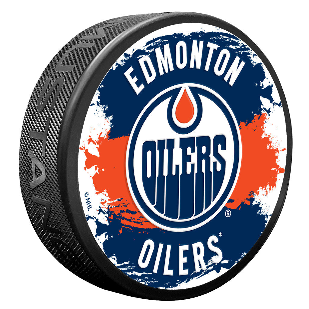 Edmonton Oilers Puck - Splash | Sports Decor – Hockey Hall of Fame