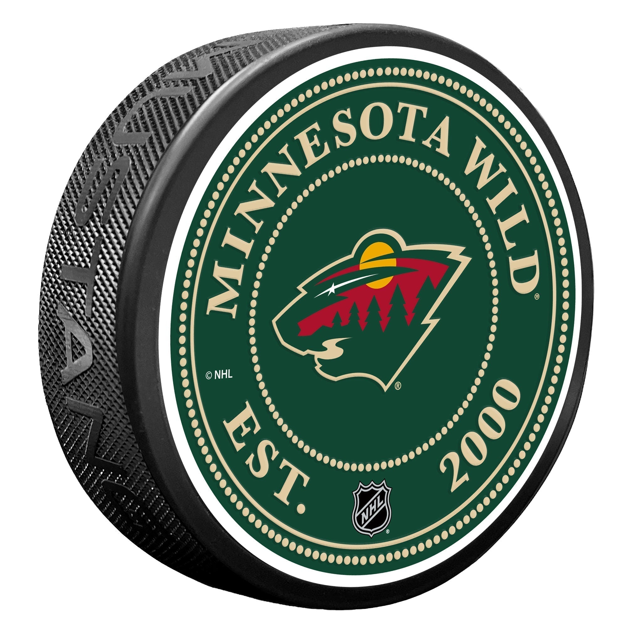 Minnesota Wild Puck - Stud | Sports Decor – Hockey Hall of Fame
