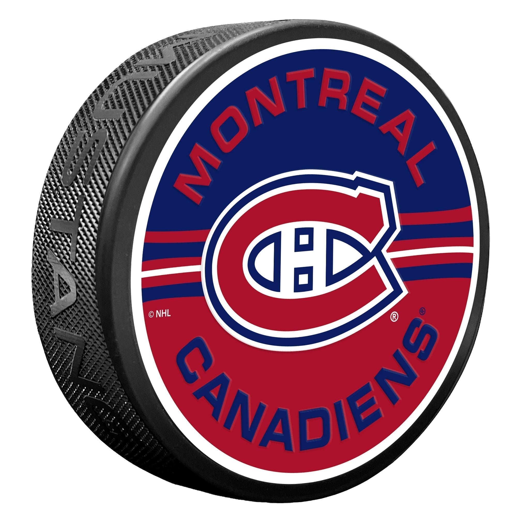 Montreal Canadiens Puck - Half & Half | Sports Decor – Hockey Hall of Fame