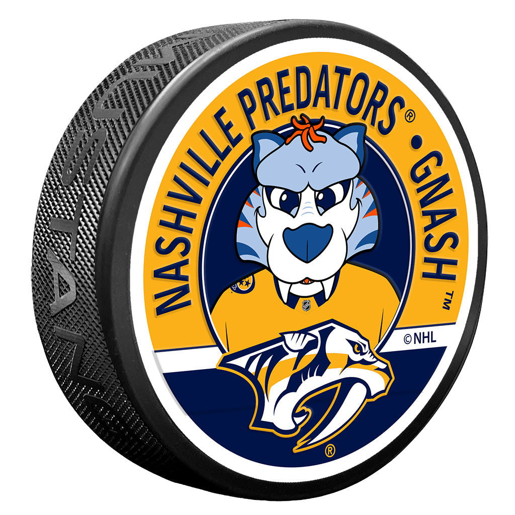 Nashville Predators Gnash Mascot Textured Puck – Hockey Hall of Fame