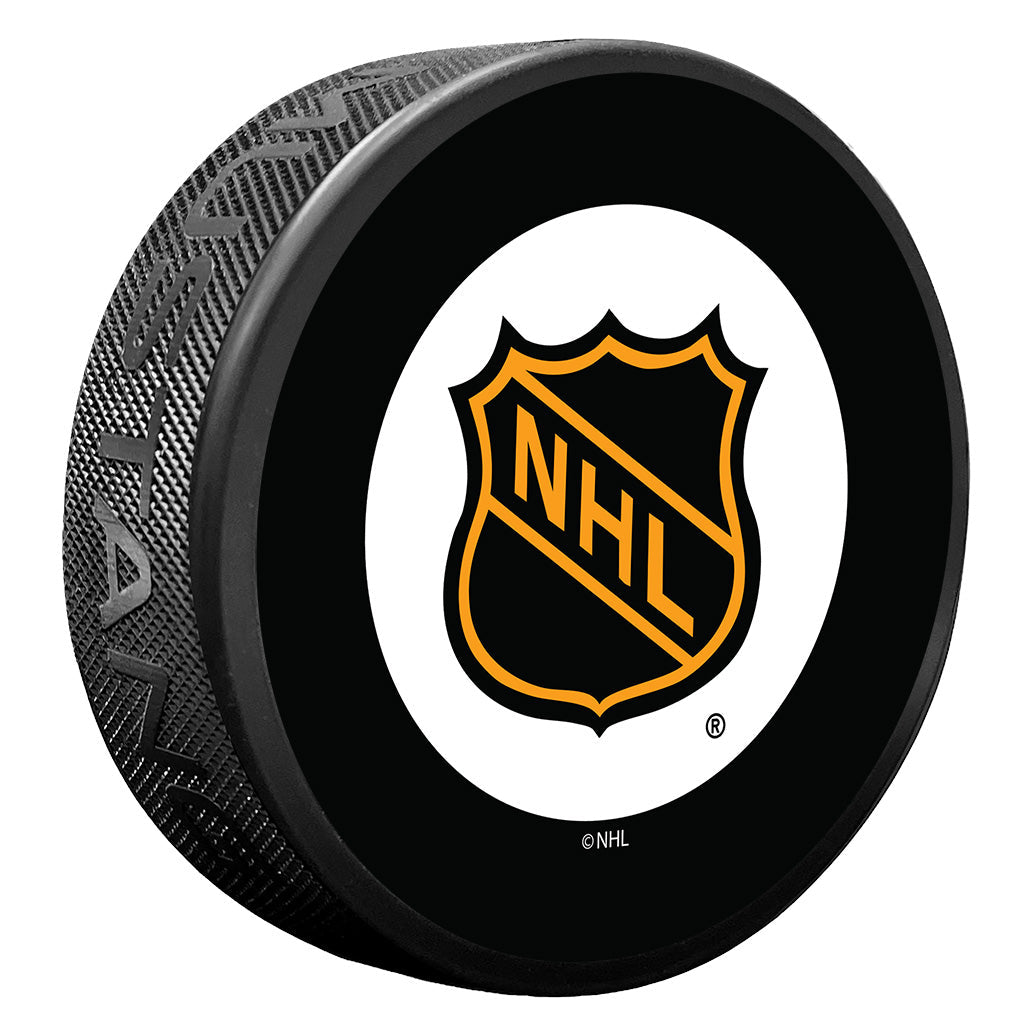 NHL Shield Vintage Classic Textured Puck - 1946 – Hockey Hall of Fame