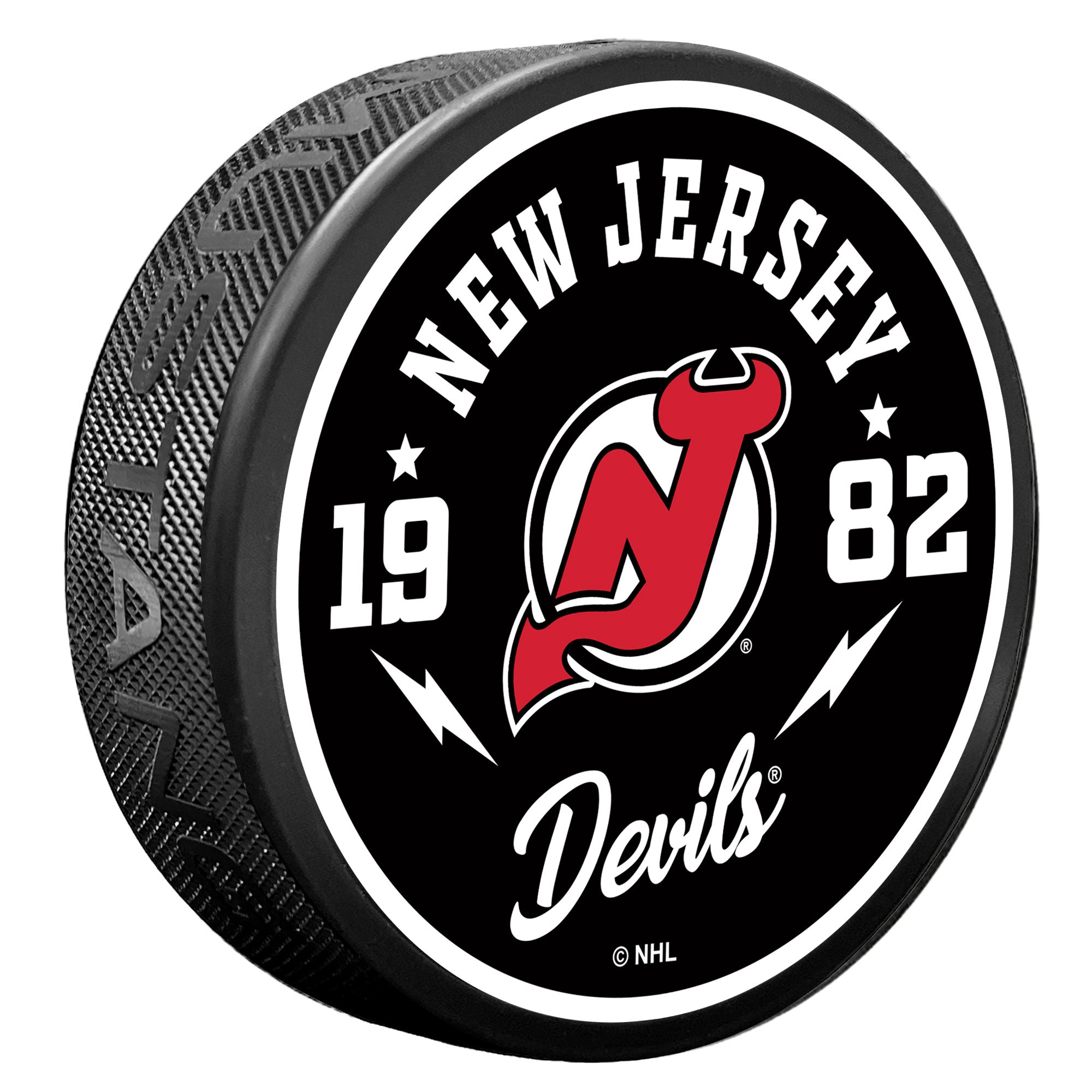New Jersey Devils Puck - Double Round | Sports Decor – Hockey Hall of Fame